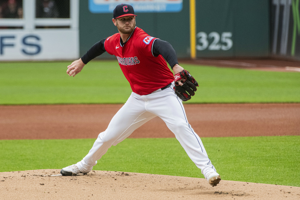 Cleveland Guardians vs. Boston Red Sox in game one of a double header ...
