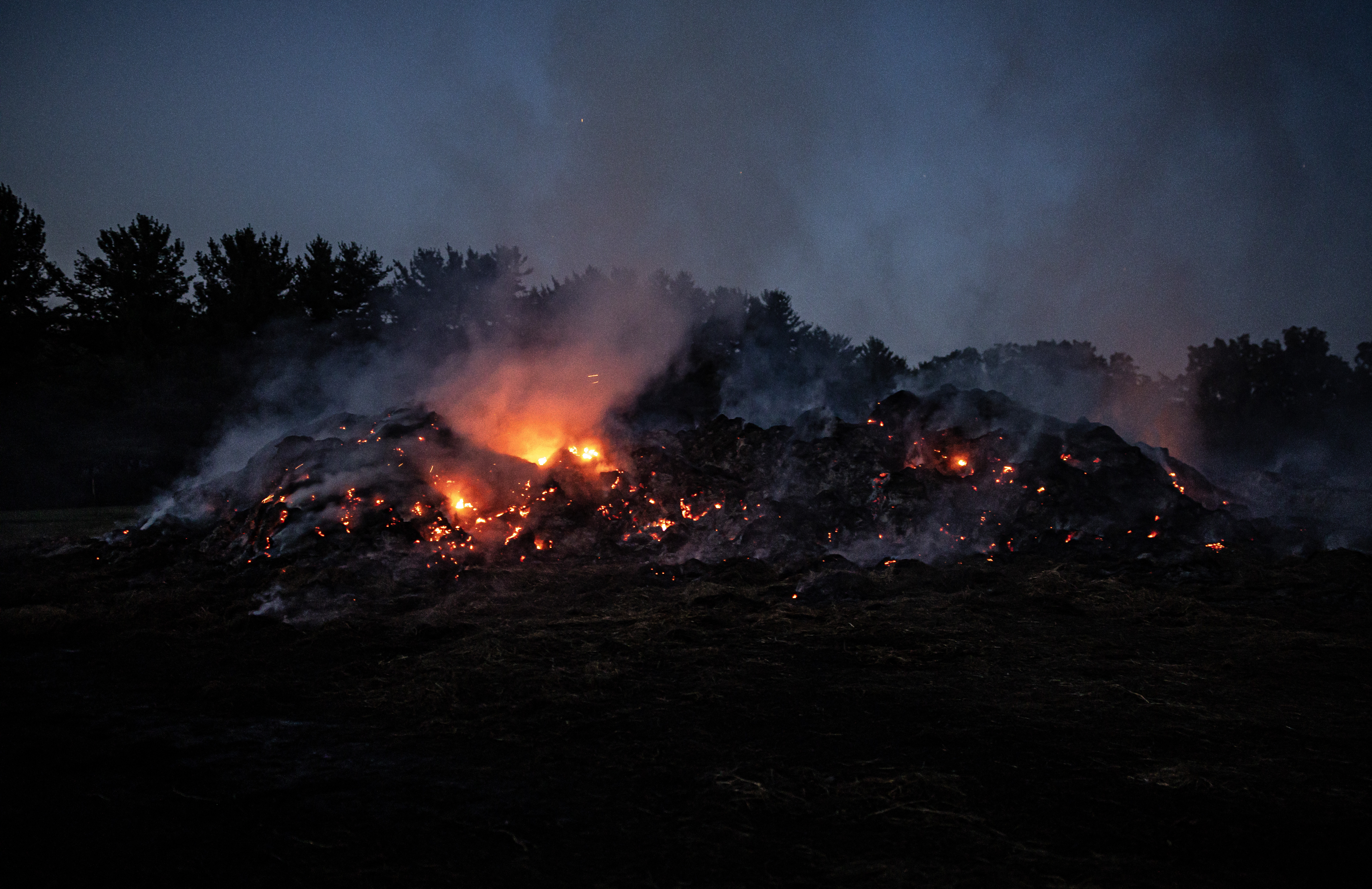 Hay bale fire near Hershey - pennlive.com