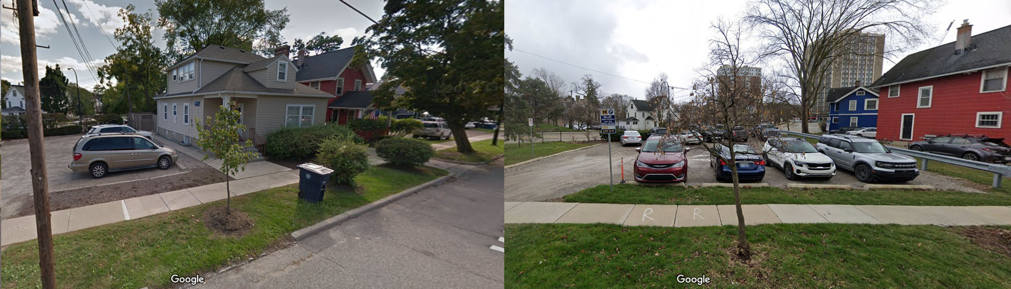 Before and after street views of University of Michigan construction ...