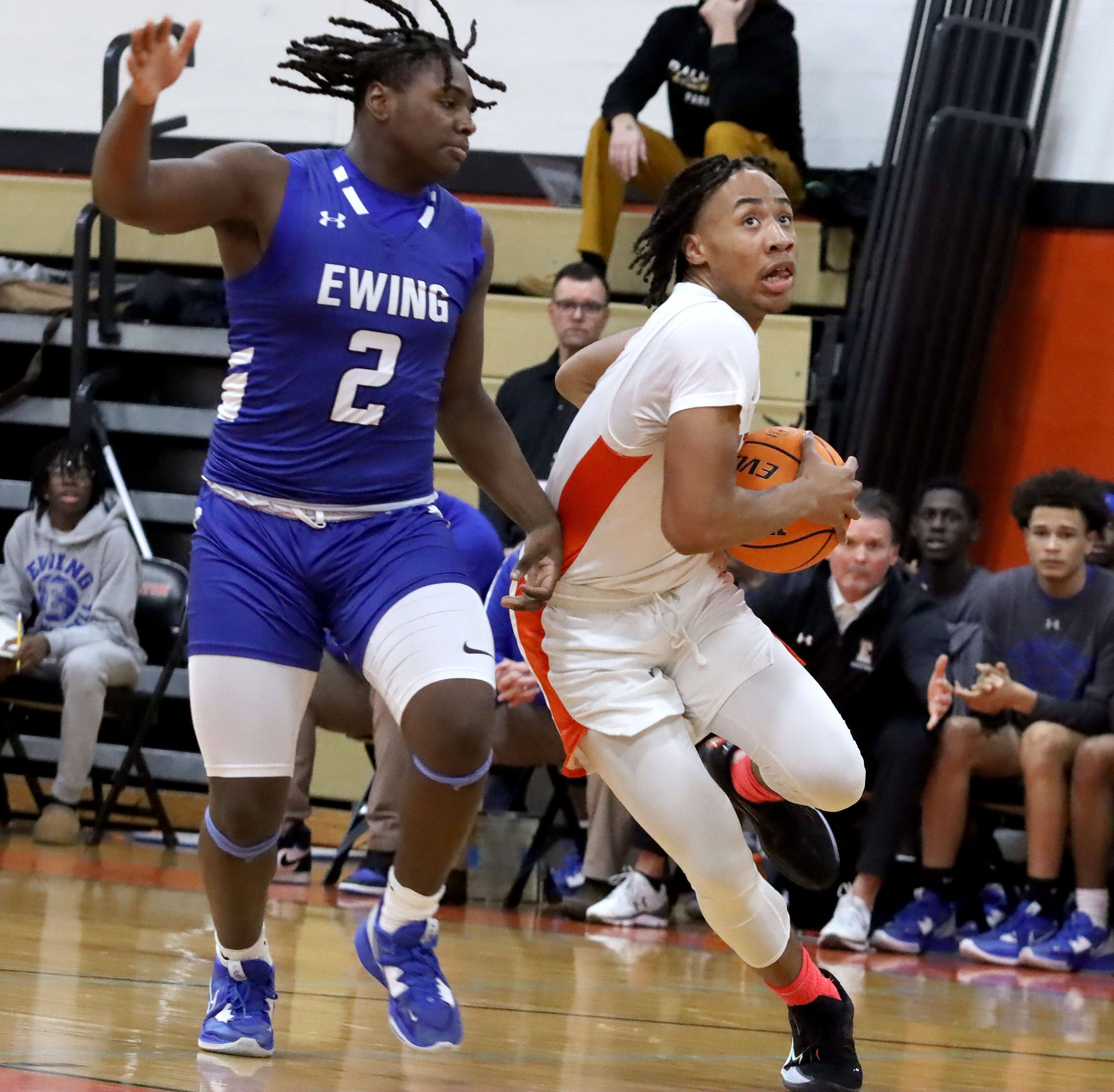 High school boys basketball, Ewing at Hamilton West, held at Hamilton ...