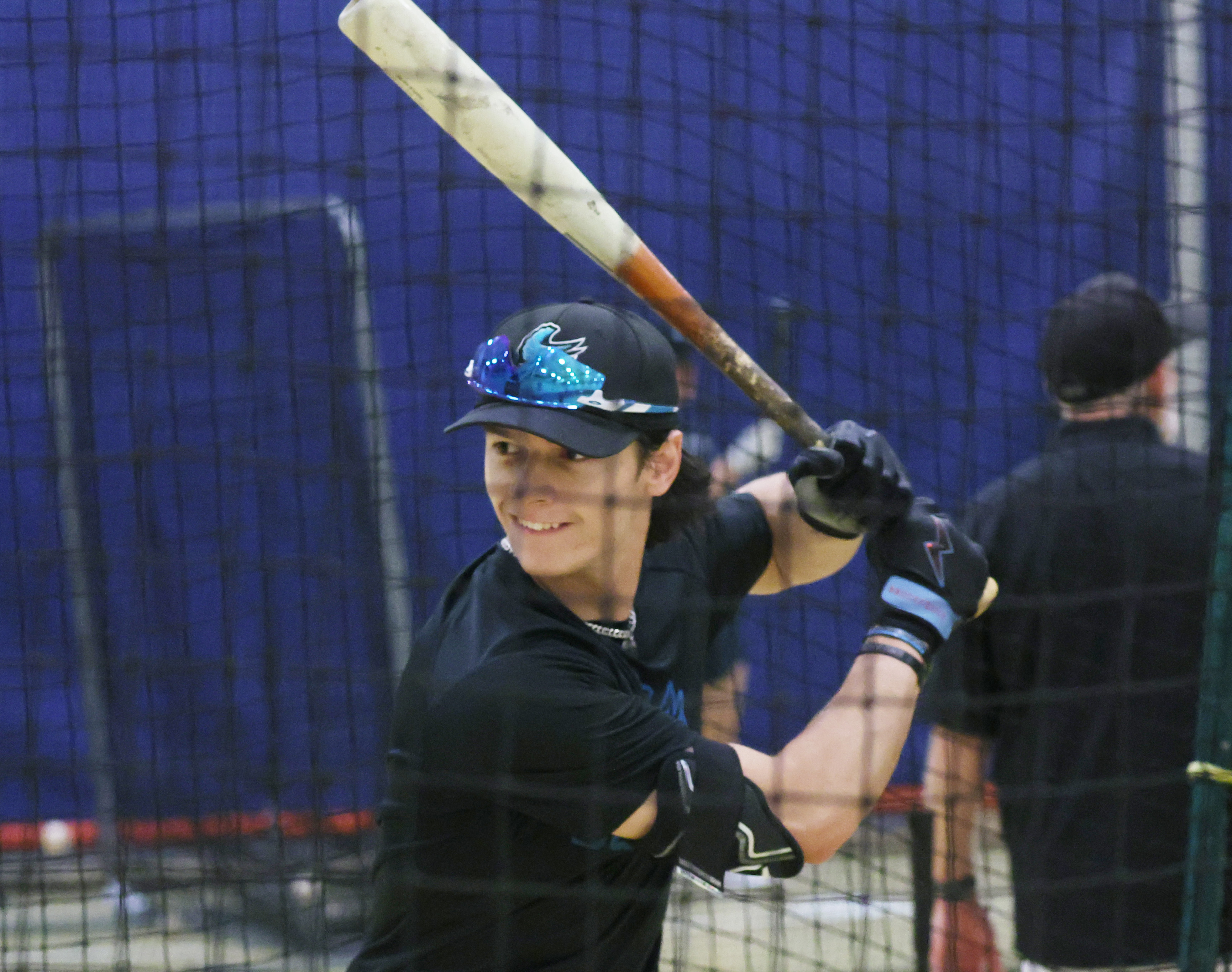The Tri-C Triceratops baseball team practices before the start of their ...
