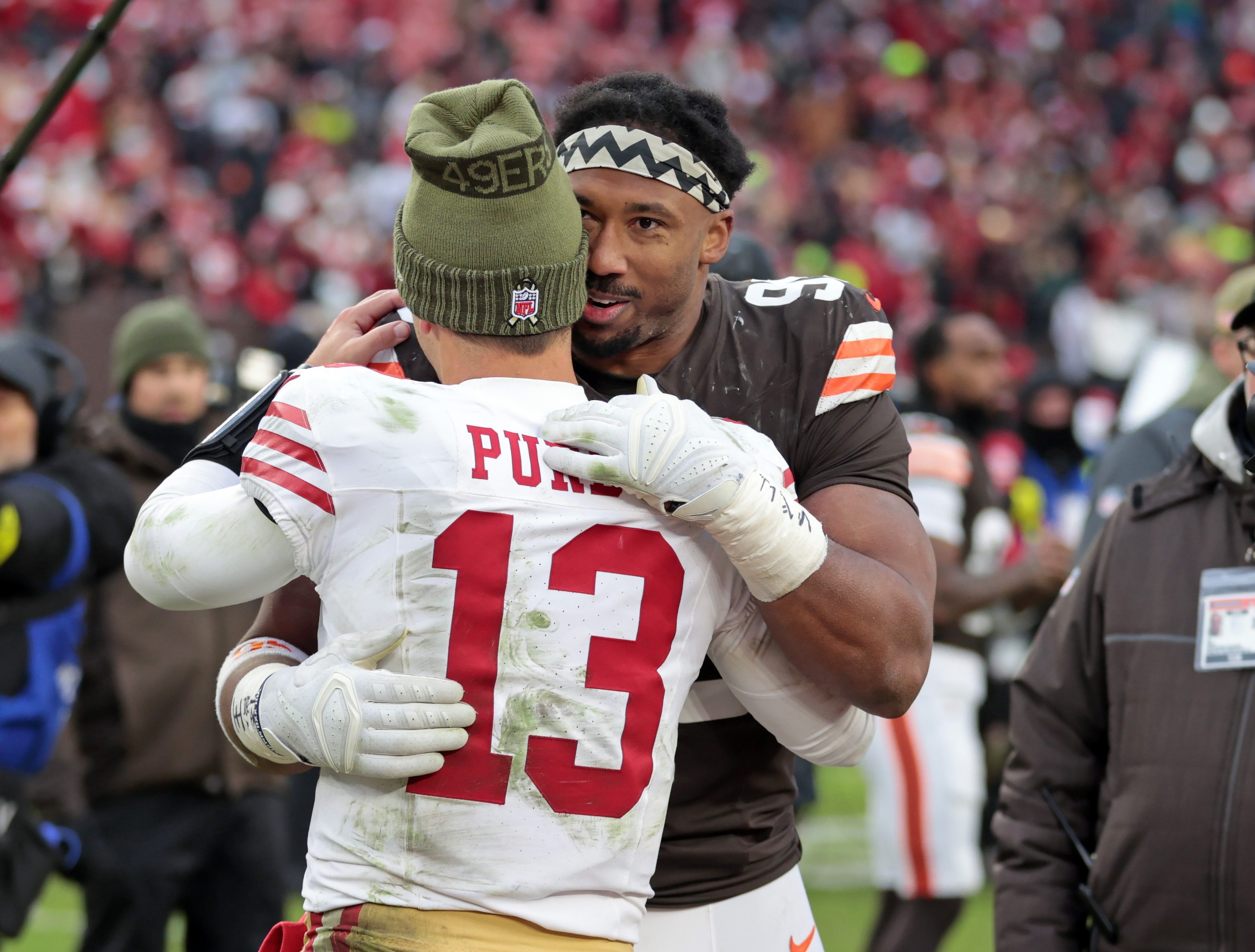 Cleveland Browns defensive end Myles Garrett vs. San Francisco 49ers ...