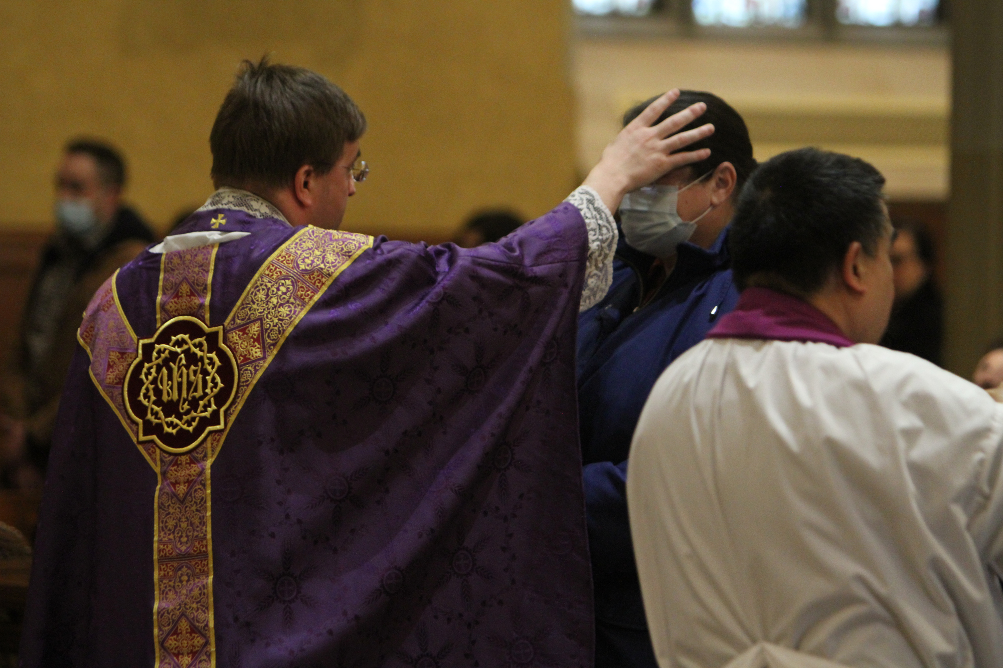 Ash Wednesday service at the Cathedral of St. John the Evangelist ...