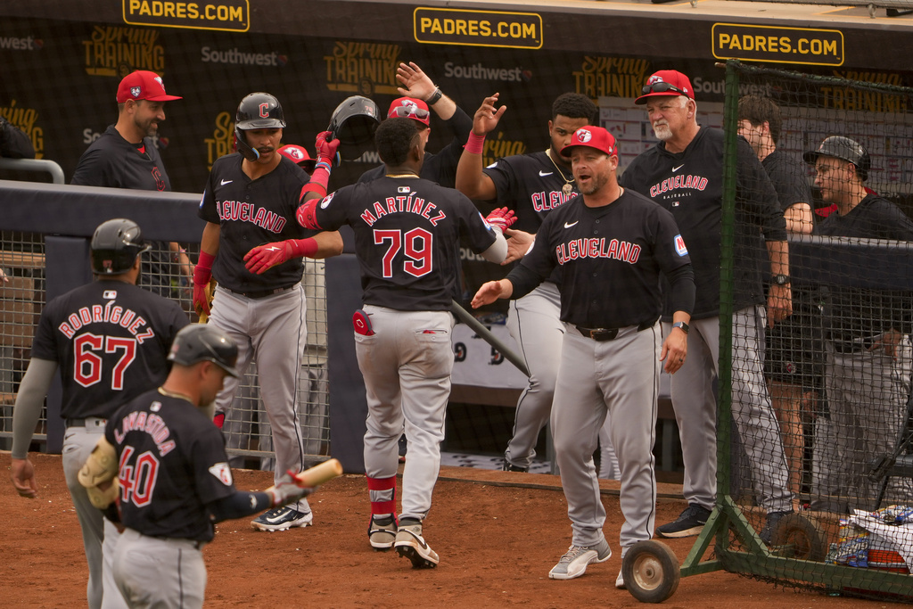 Cleveland Guardians vs. Seattle Mariners in preason game, February 25 ...