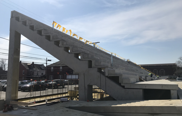 Construction at Cottingham Stadium in Easton - lehighvalleylive.com