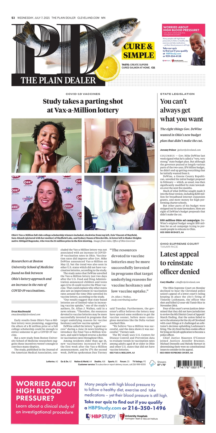 2021 Plain Dealer front page images: Part 2 - cleveland.com
