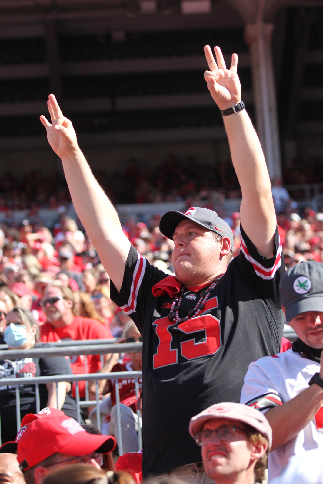 Fans at the OSU vs Maryland game in Columbus, October 8, 2021 ...