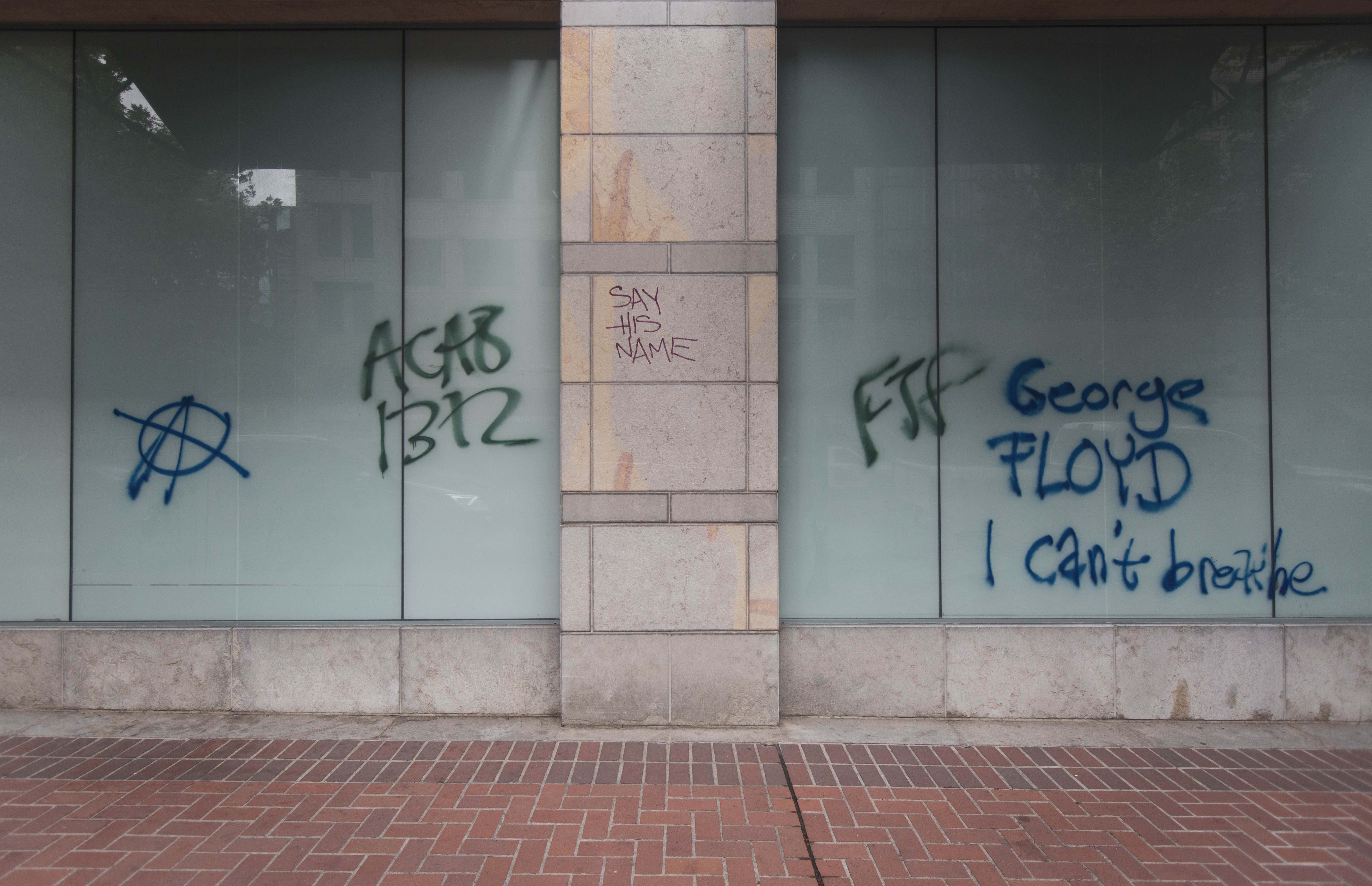 Aftermath of protests in Portland over death of George Floyd ...