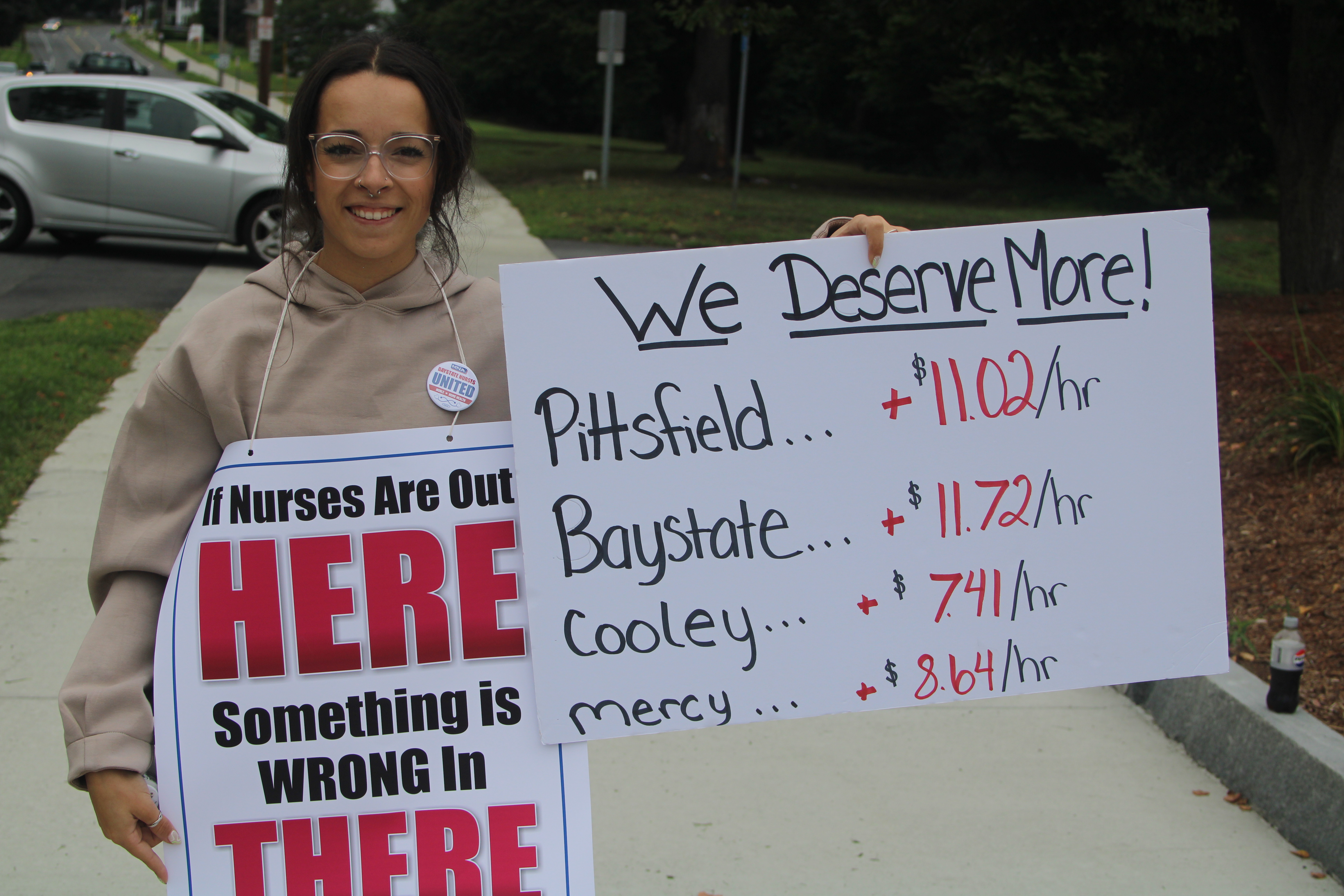Westfield Baystate Noble Hospital nurse's picket 8-6-24 - masslive.com