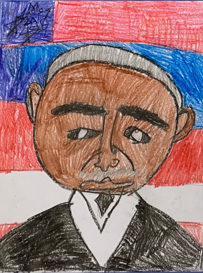 Presidential portraits by Milton Hershey School third-graders ...