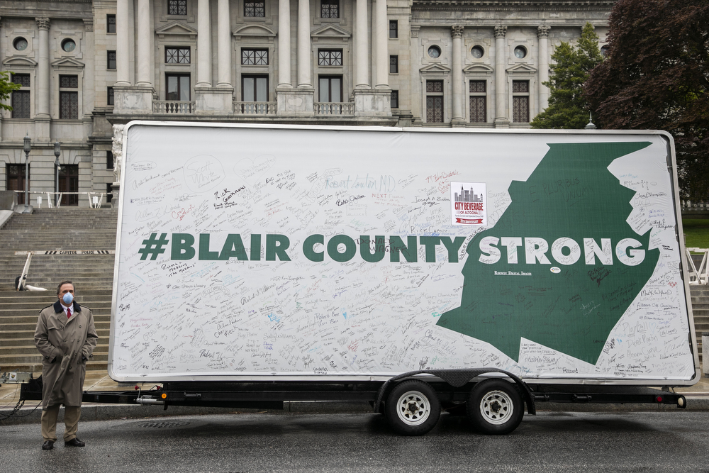 Billboard displayed at Capitol to try and end stay-at-home order during ...