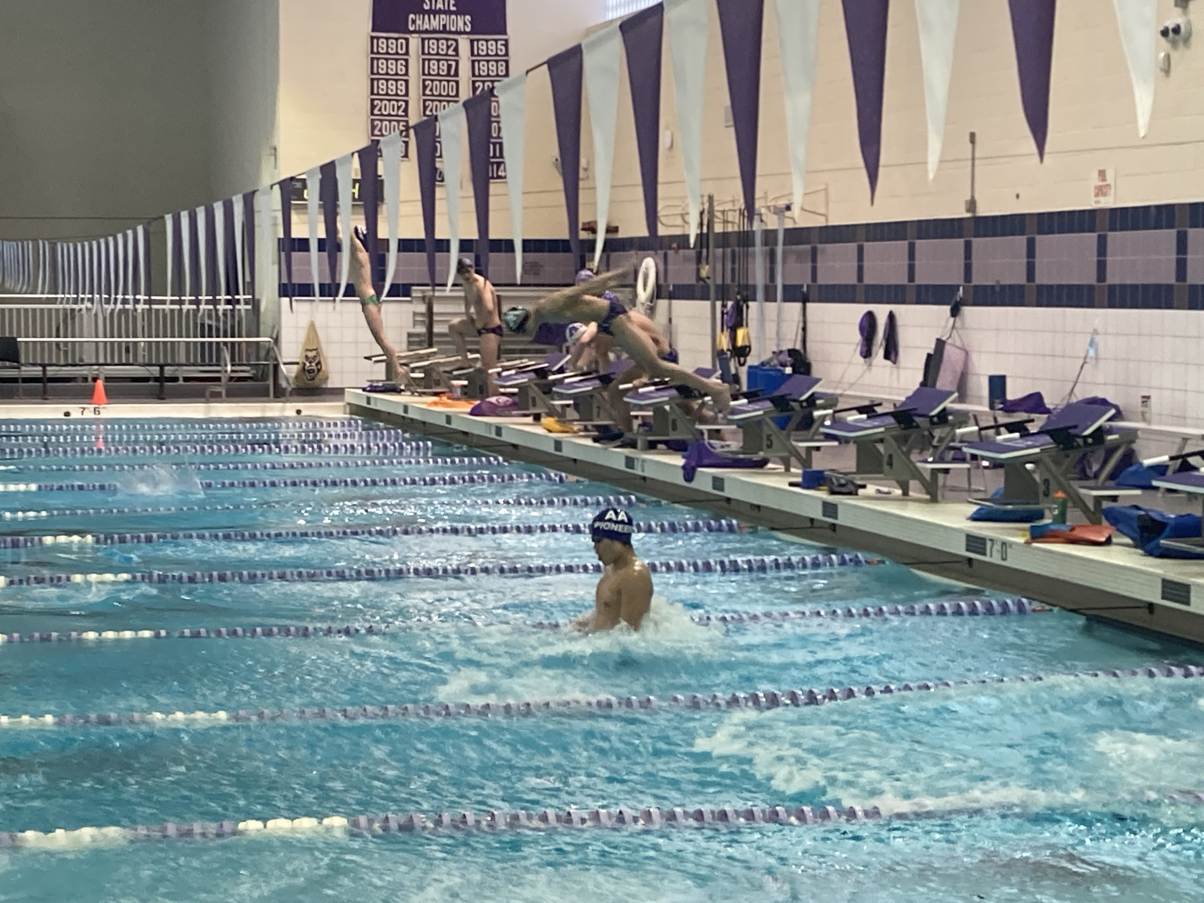 Ann Arbor Pioneer boys swimming practice - mlive.com