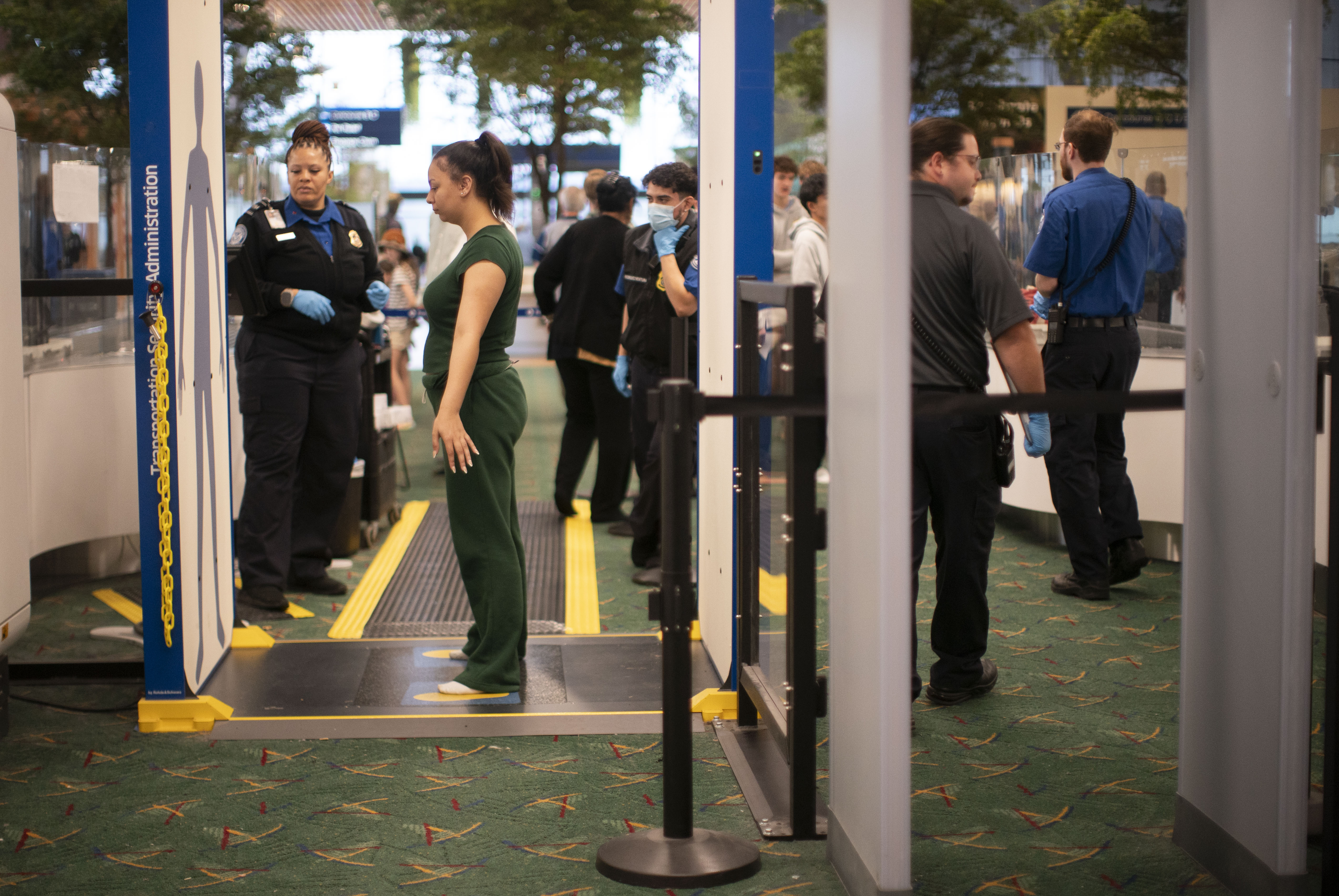 Transportation Security Administration (TSA) security screening at ...