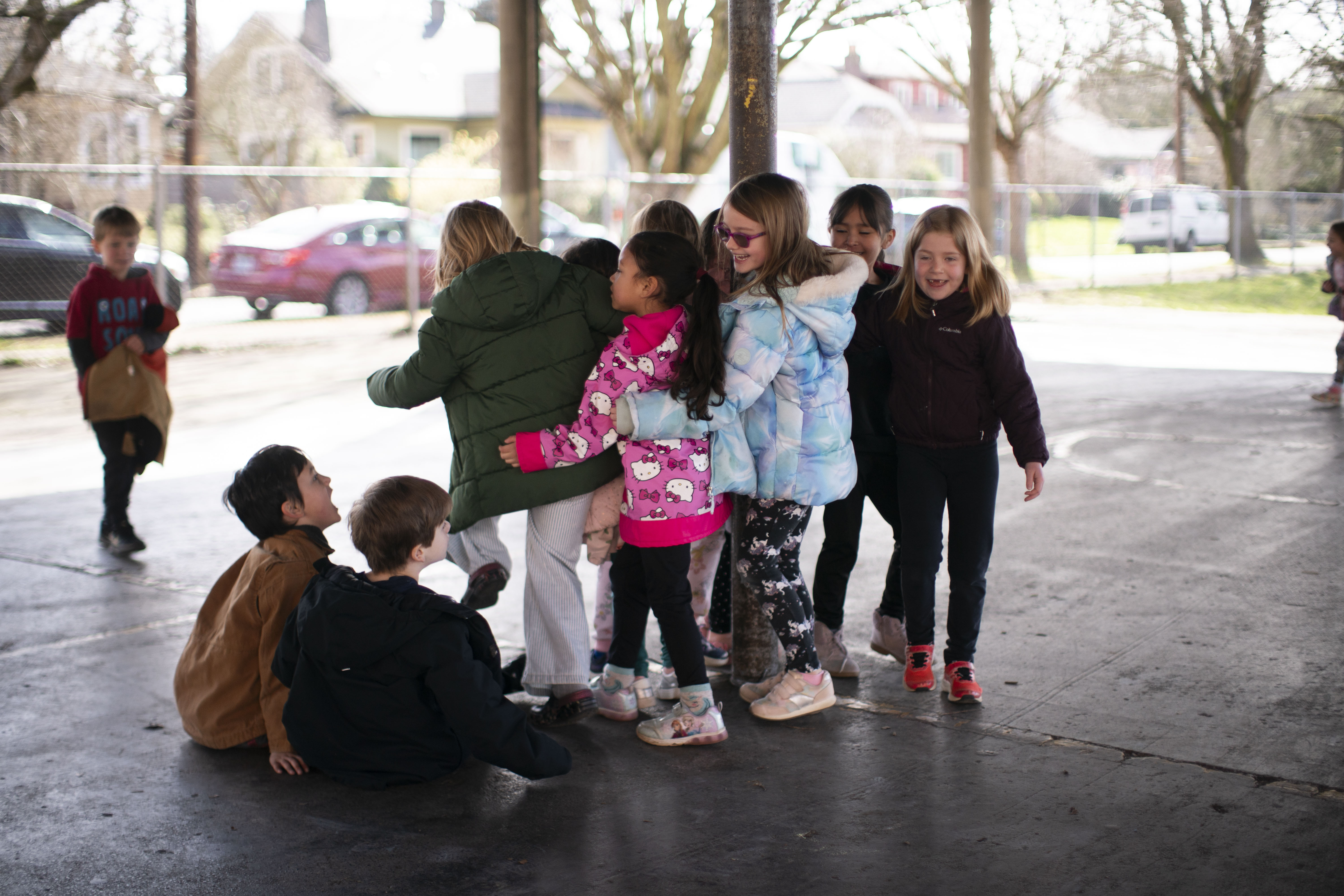 Outdoor dance party at Sabin Elementary School in Northeast Portland ...