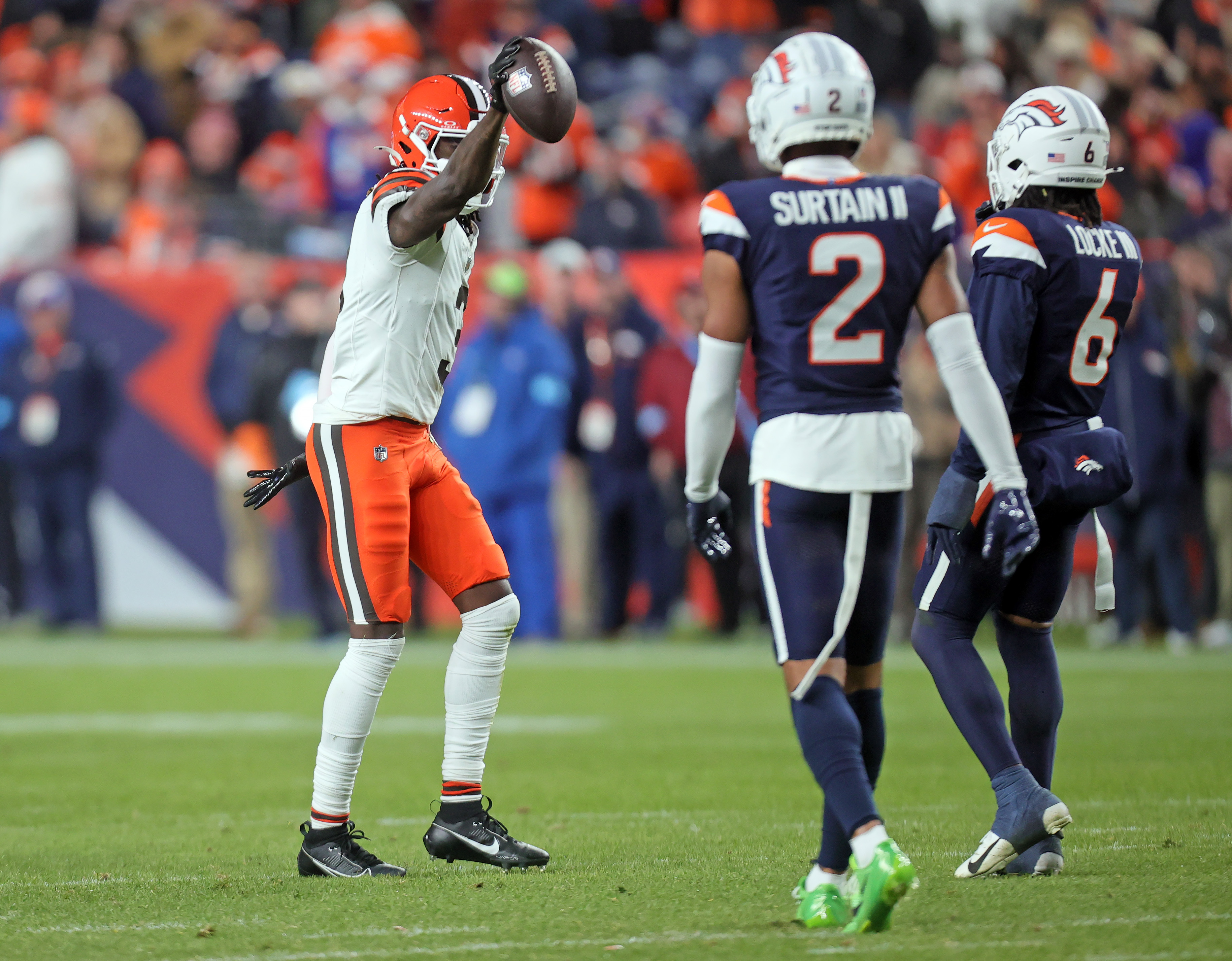 Cleveland Browns receiver Jerry Jeudy vs. Denver Broncos, December 2 ...