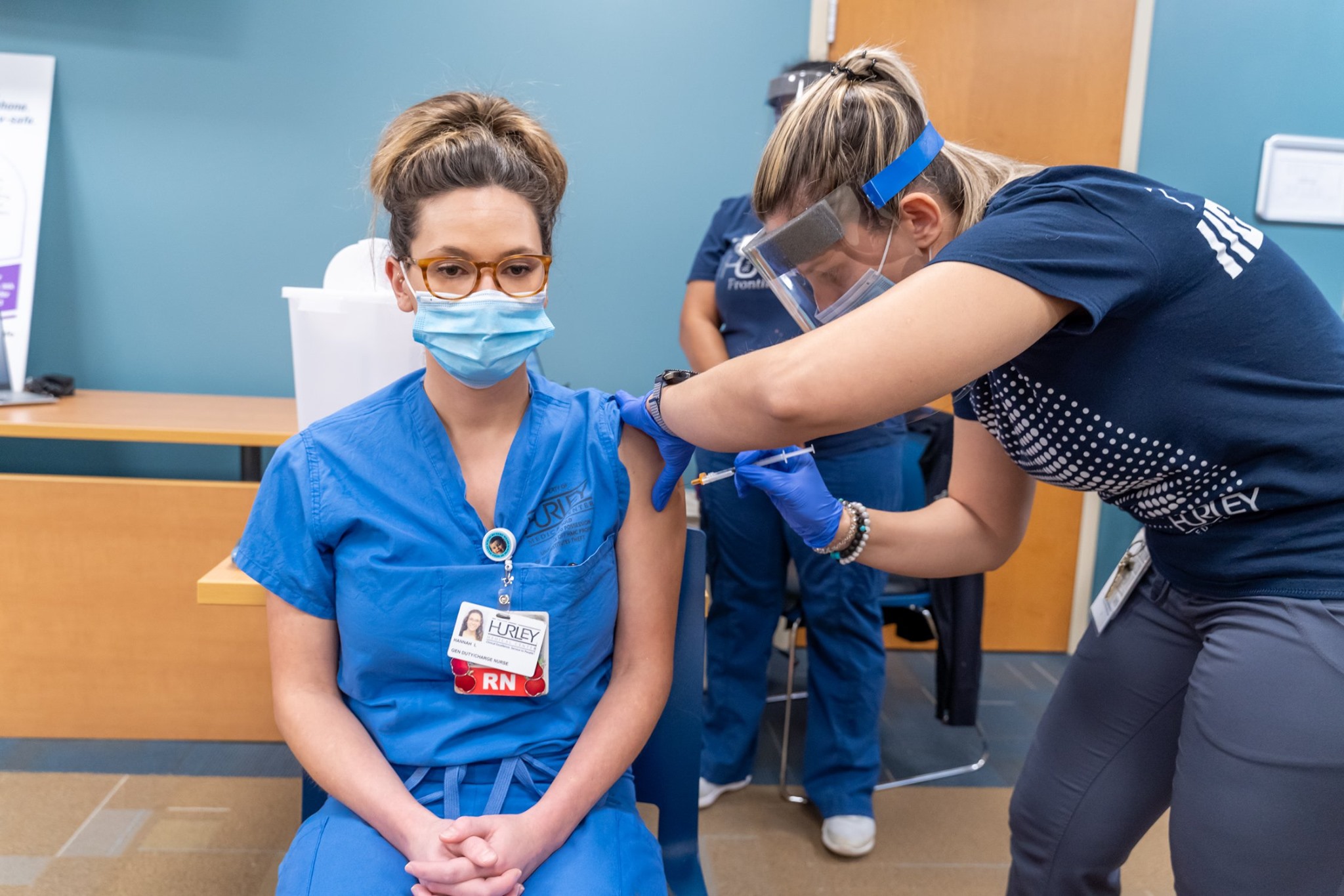 ‘Historical milestone’: Hurley hospital employees get Pfizer COVID-19 ...