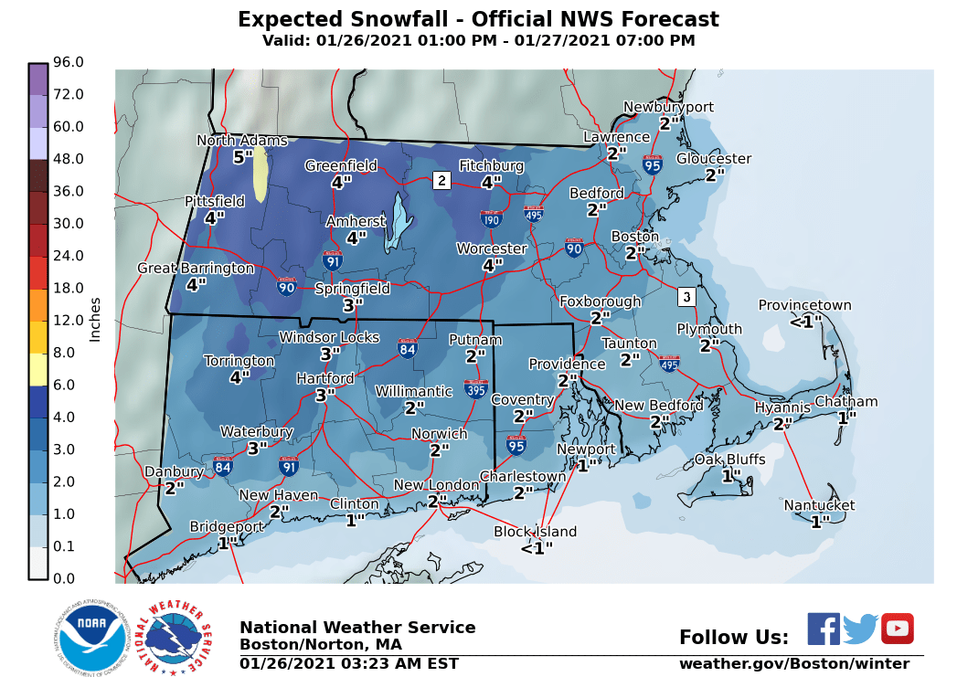 Here's how much snow to expect from Tuesday's light winter storm in ...