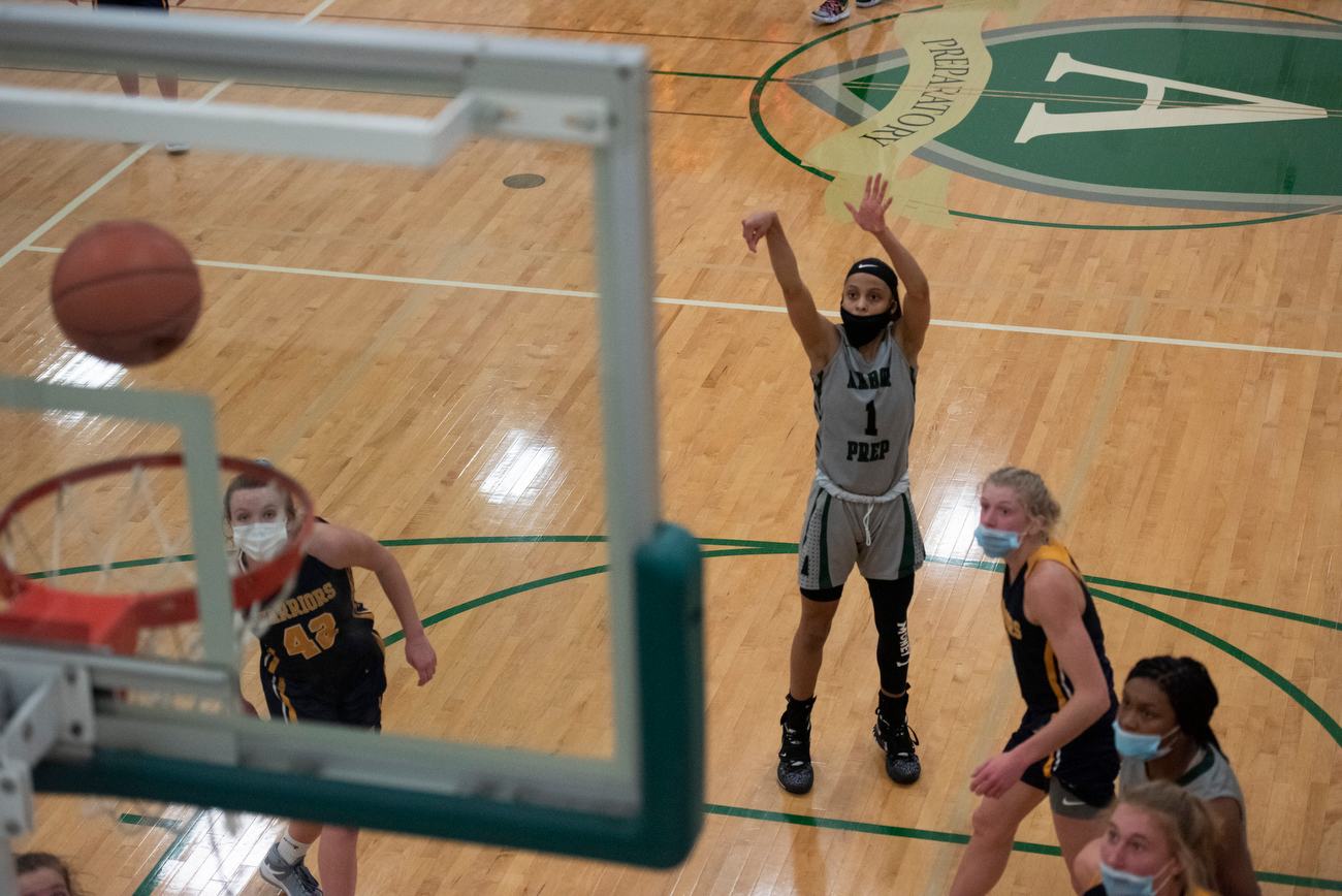 Arbor Prep loses to Grass lake during the varsity girls basketball on ...
