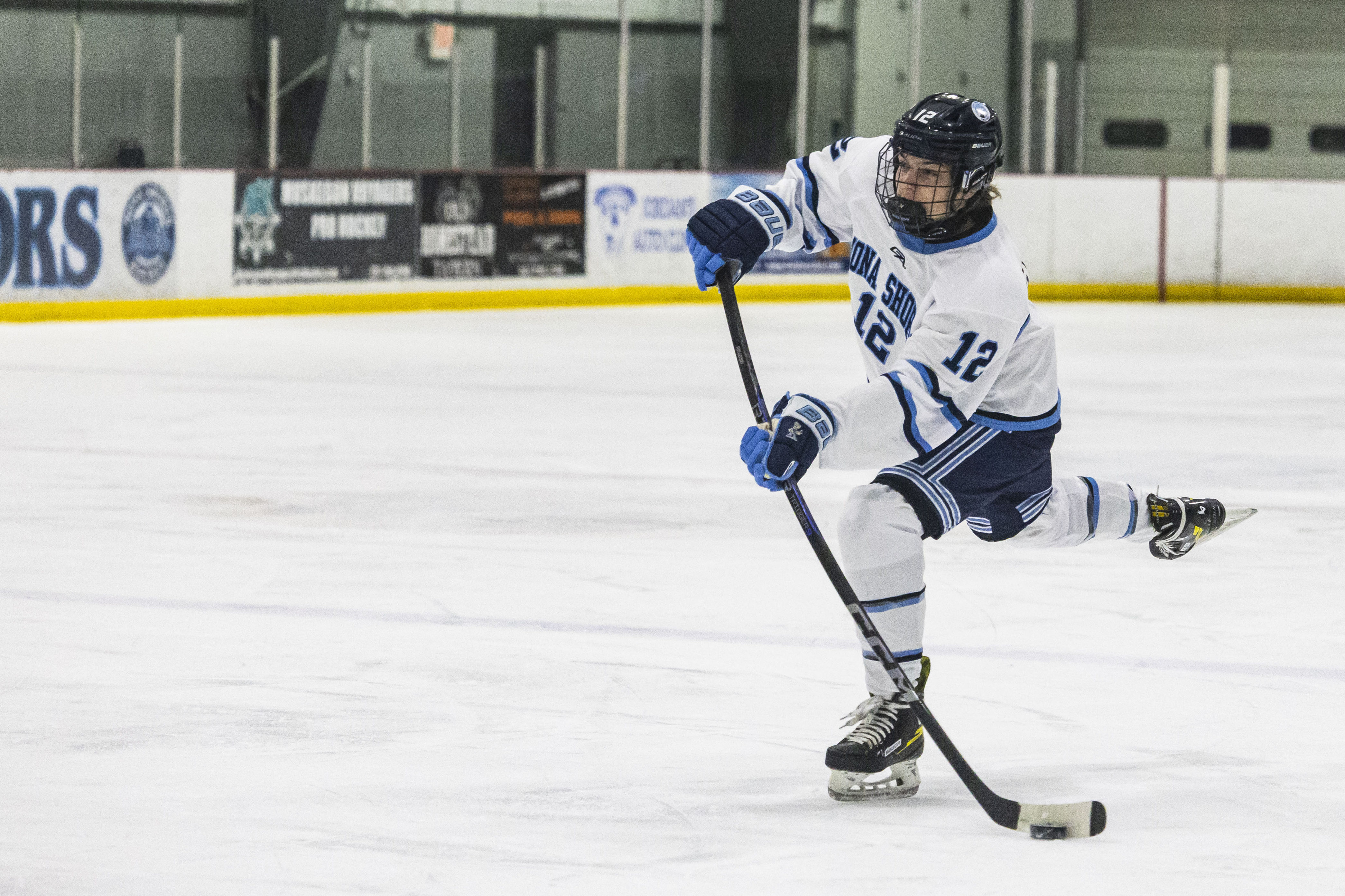 Mona Shores and Kenowa Hills go head-to-head in boys varsity hockey ...
