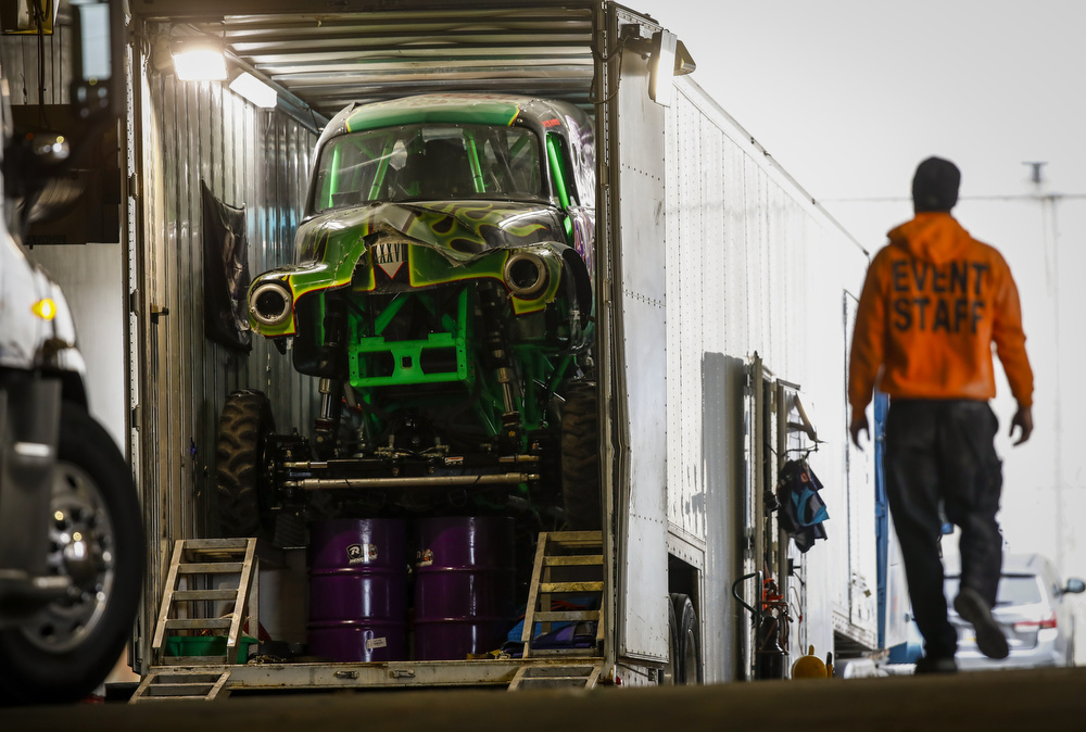 Prepping for Monster Jam at PPL Center on Feb. 24, 2022 ...
