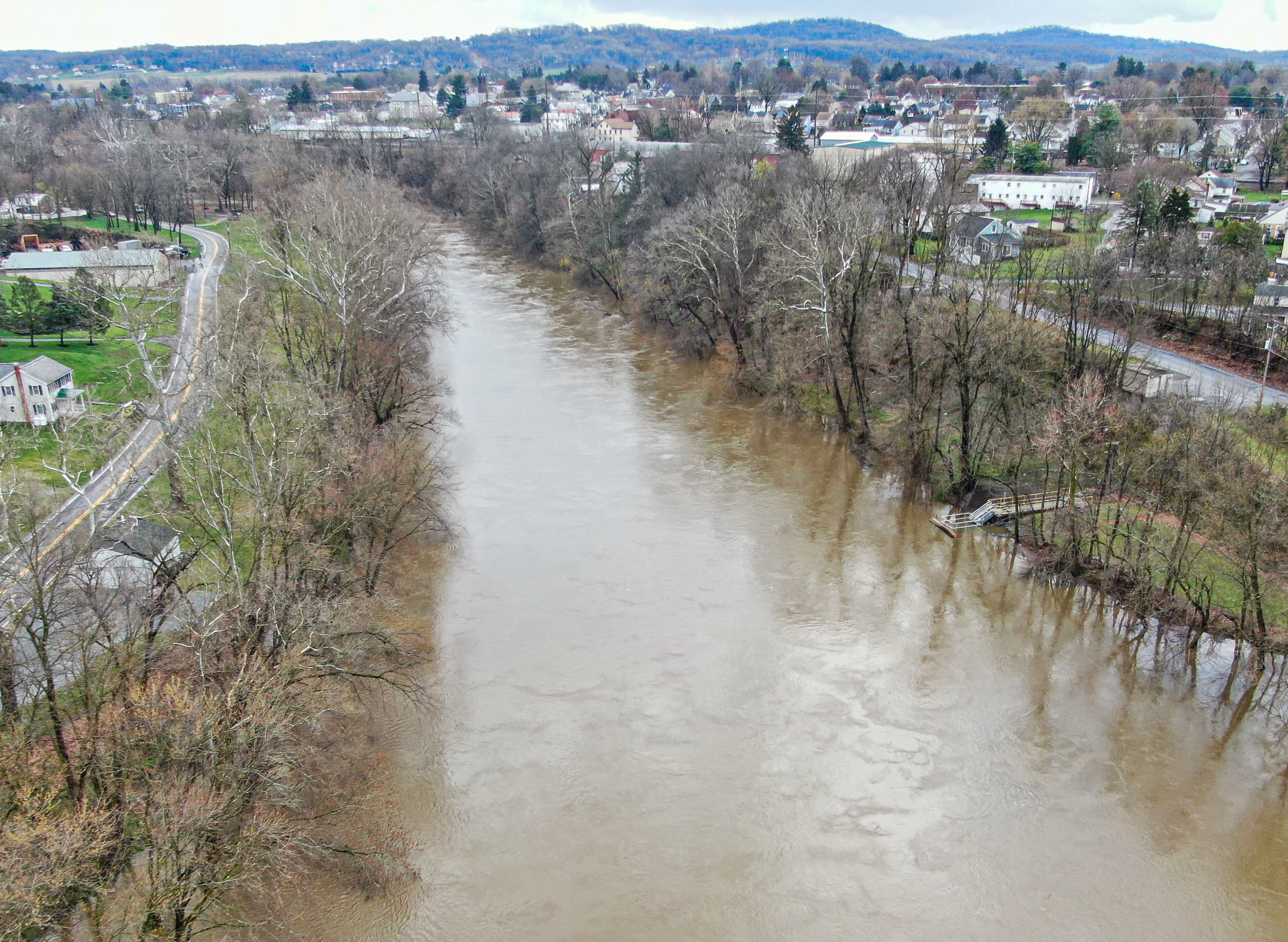 An aerial view of flooding throughout central Pa. - pennlive.com