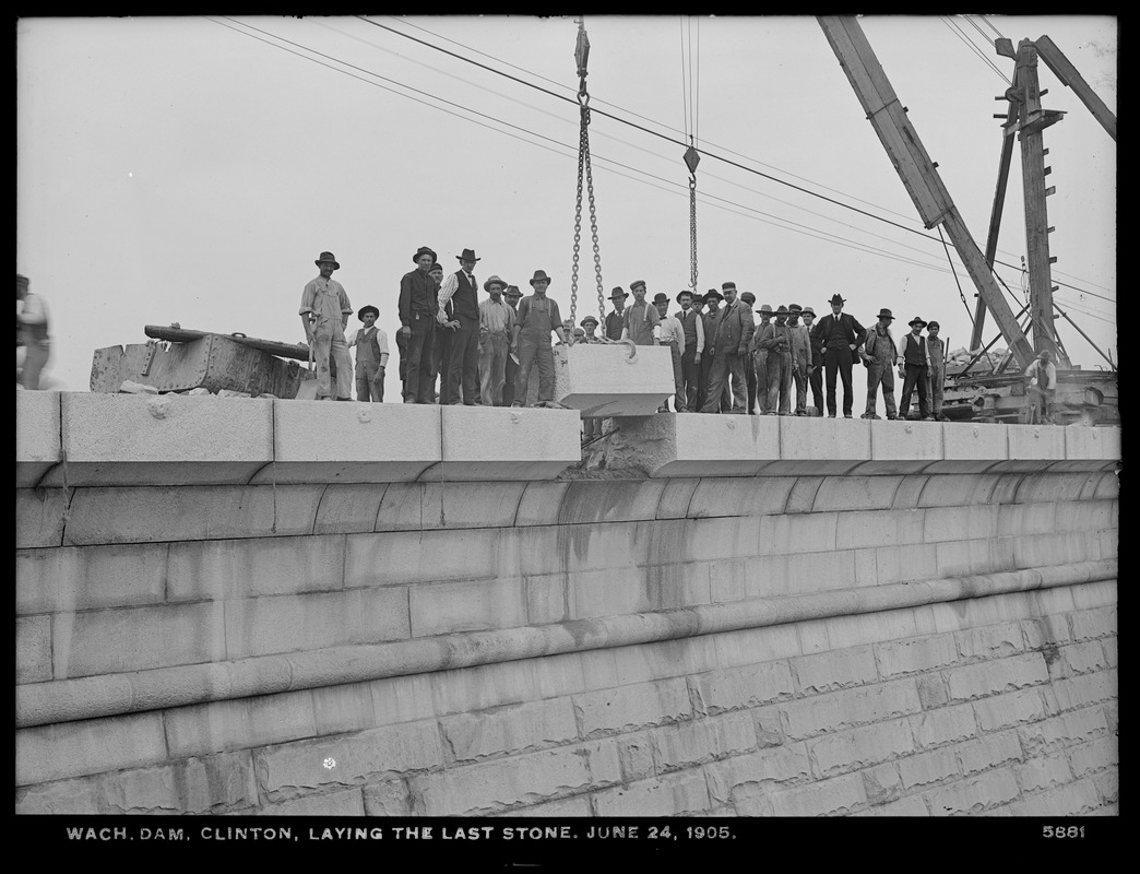 Historic photos of the construction of the Wachusett Dam in Clinton ...