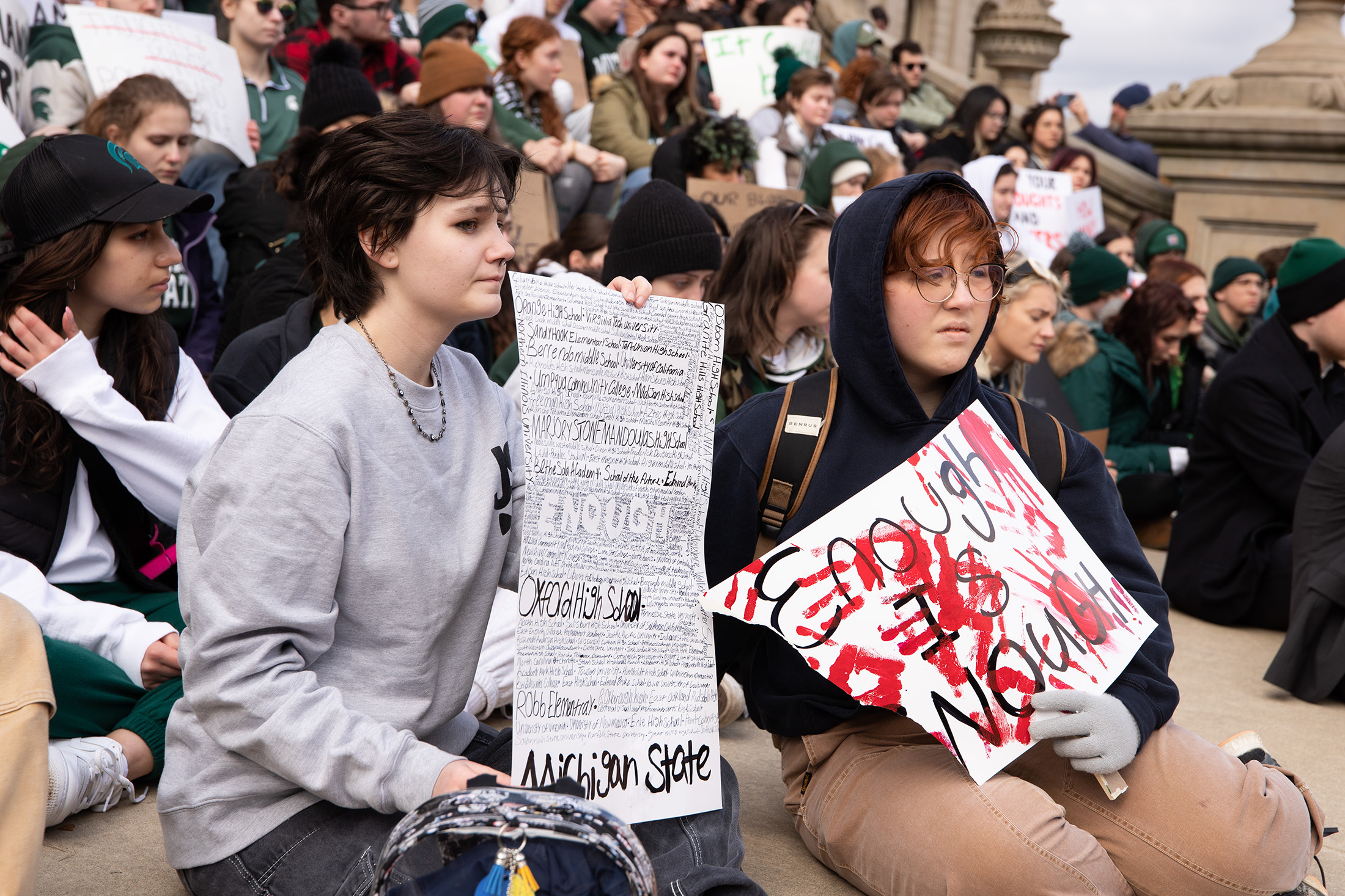 Michigan State students protest gun violence at state capitol - mlive.com
