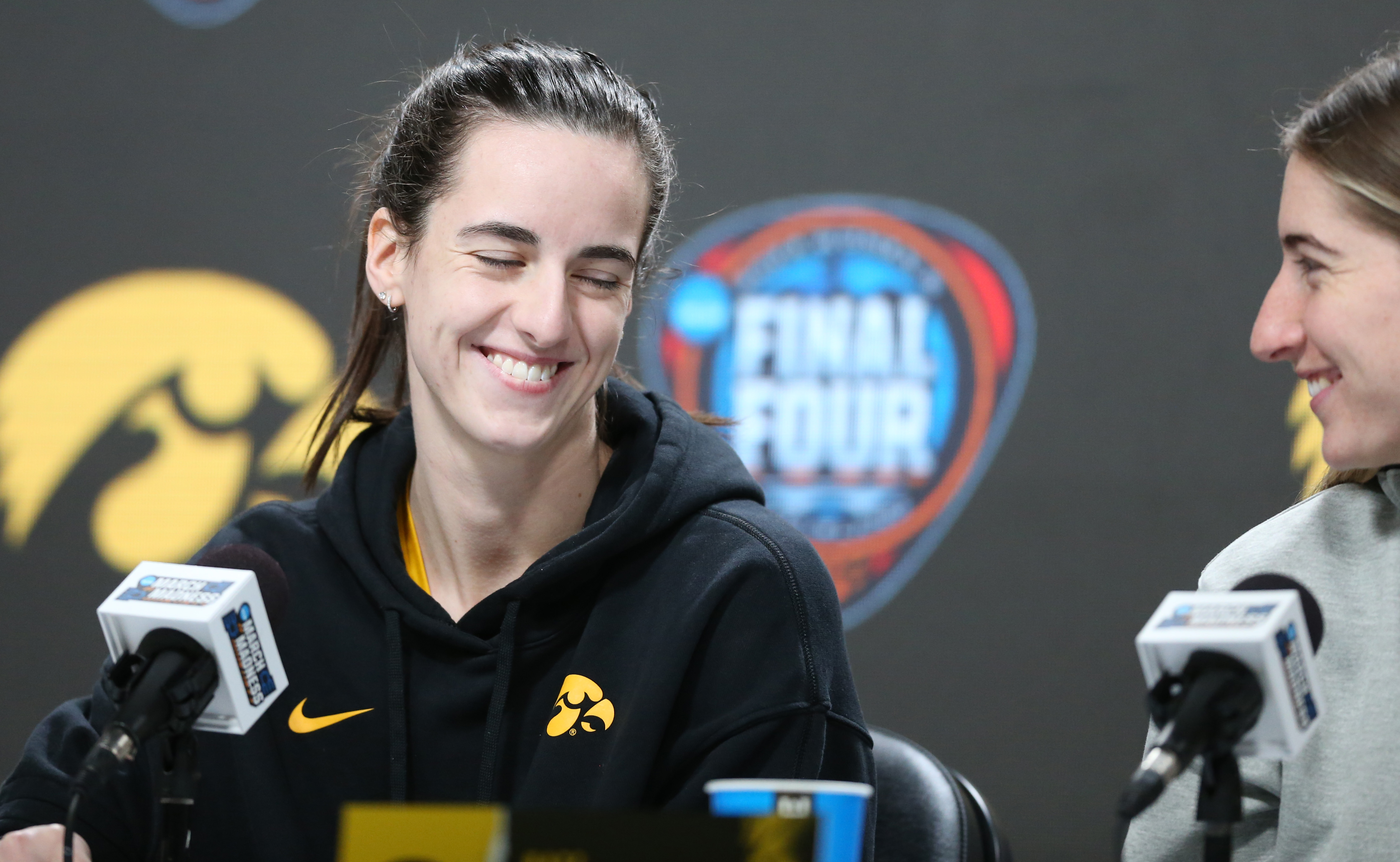 Iowa Hawkeyes Final Four practice at Rocket Mortgage FieldHouse, April ...