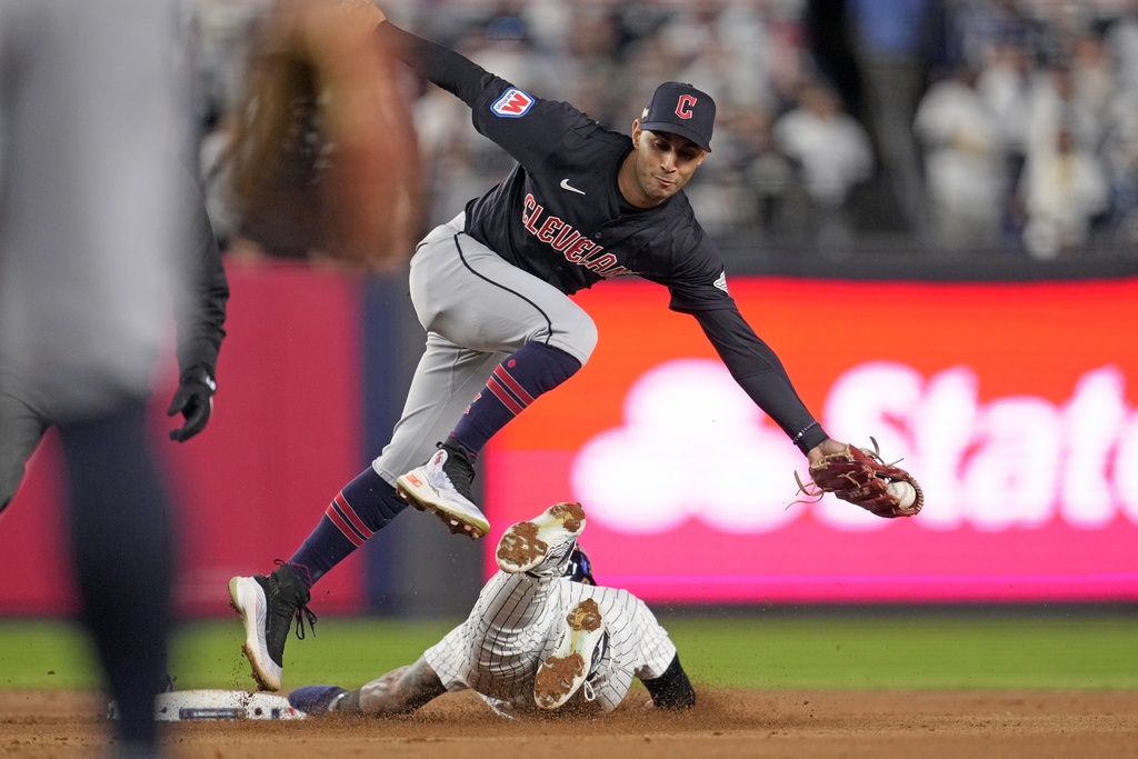 Cleveland Guardians vs. New York Yankees in game 1 of the ALCS, October ...
