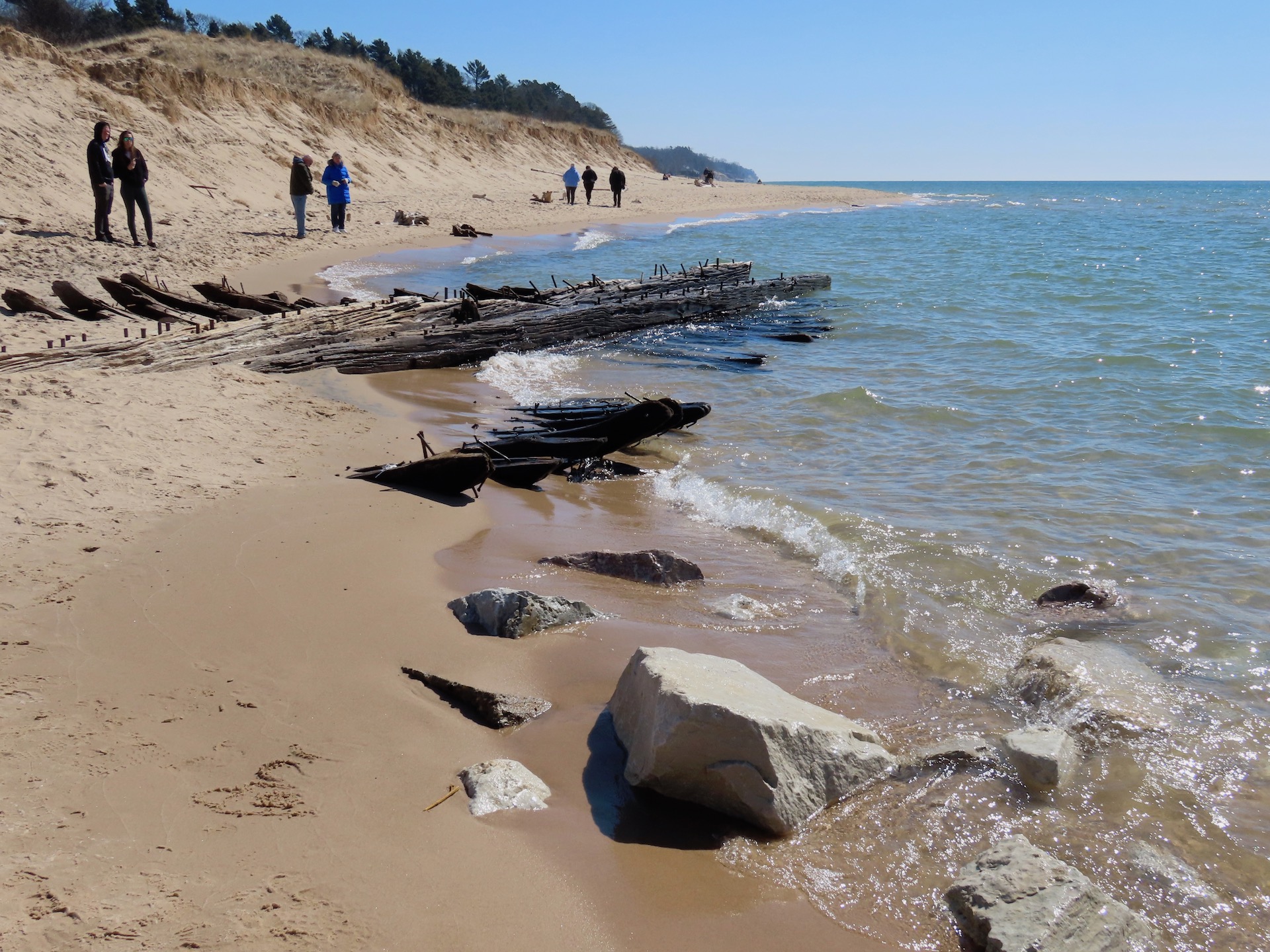 Lake Michigan shipwreck re-emerges near Whitehall - mlive.com