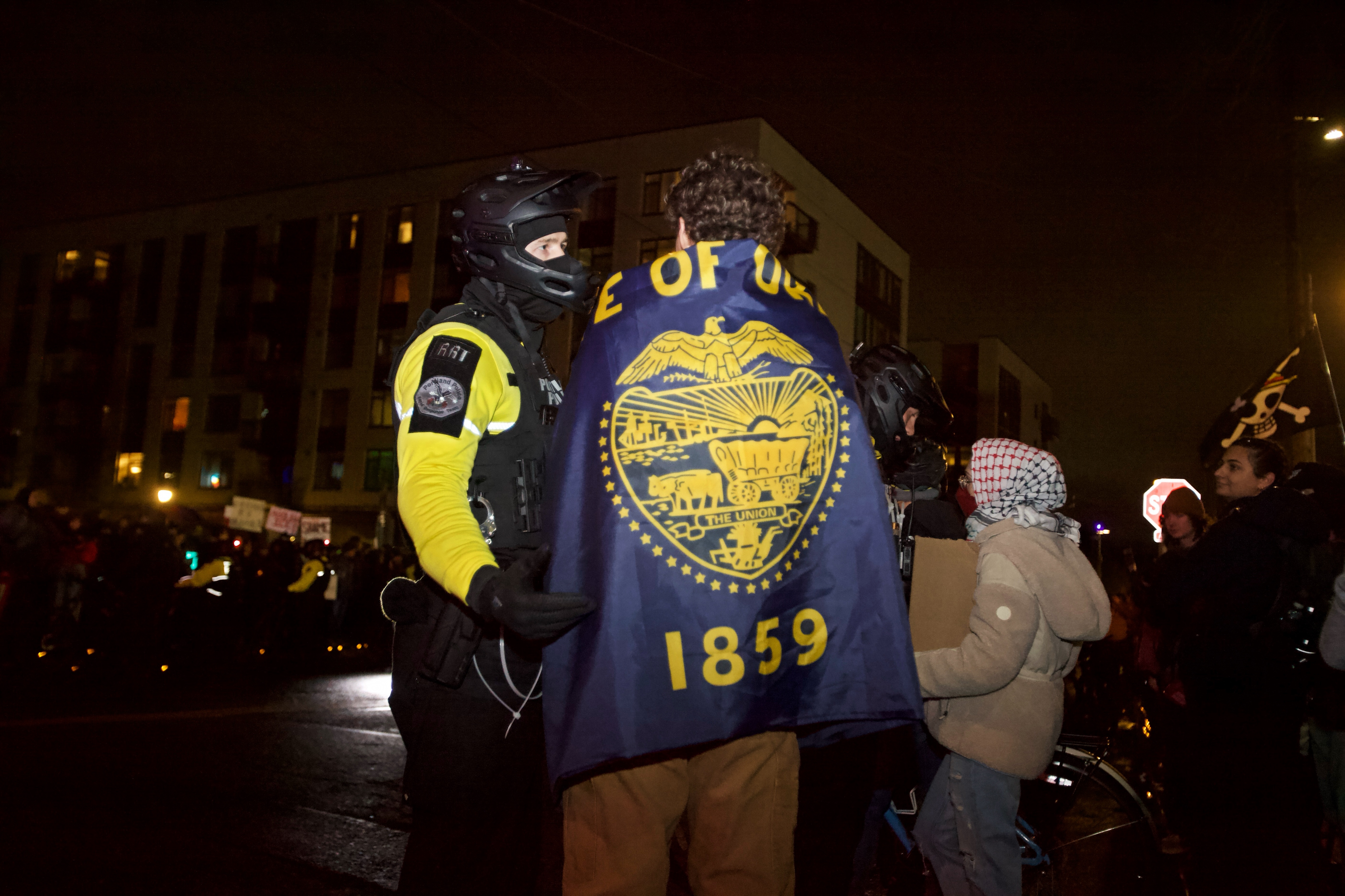 Portland Protest at ICE facility after 2 shot by Border Patrol ...
