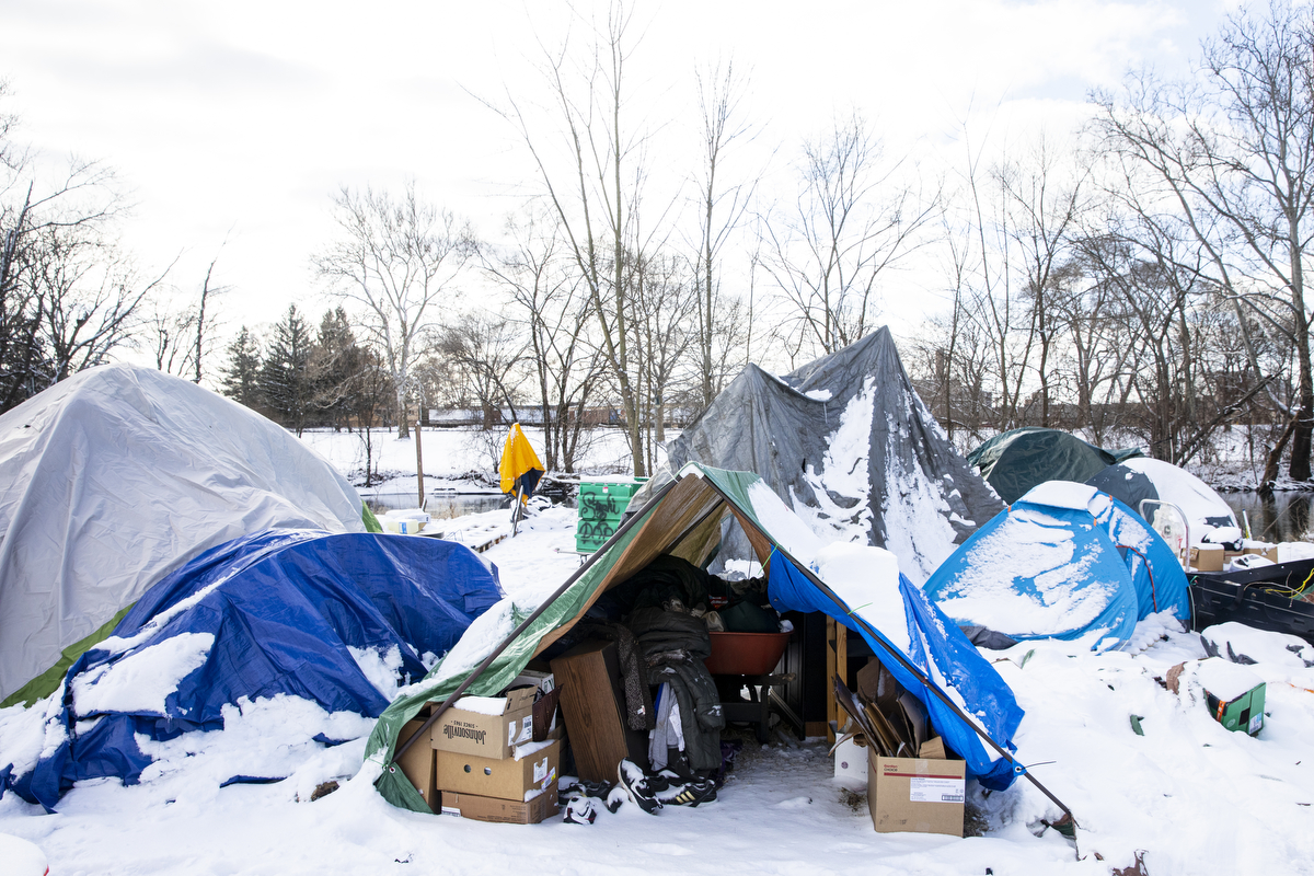 Mills Street homeless encampment in Kalamazoo - mlive.com