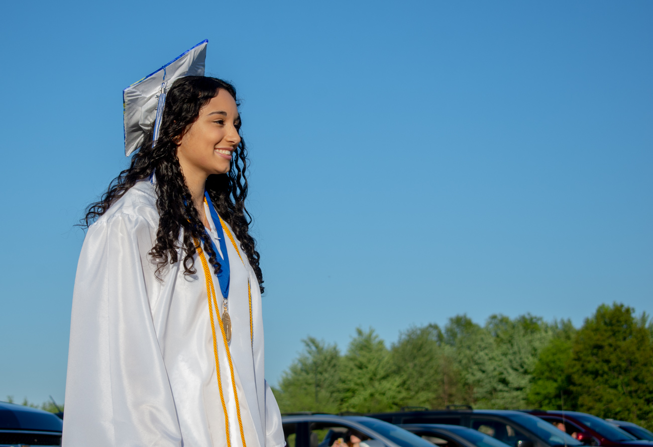 Calvary Christian socially distanced high school commencement ceremony ...