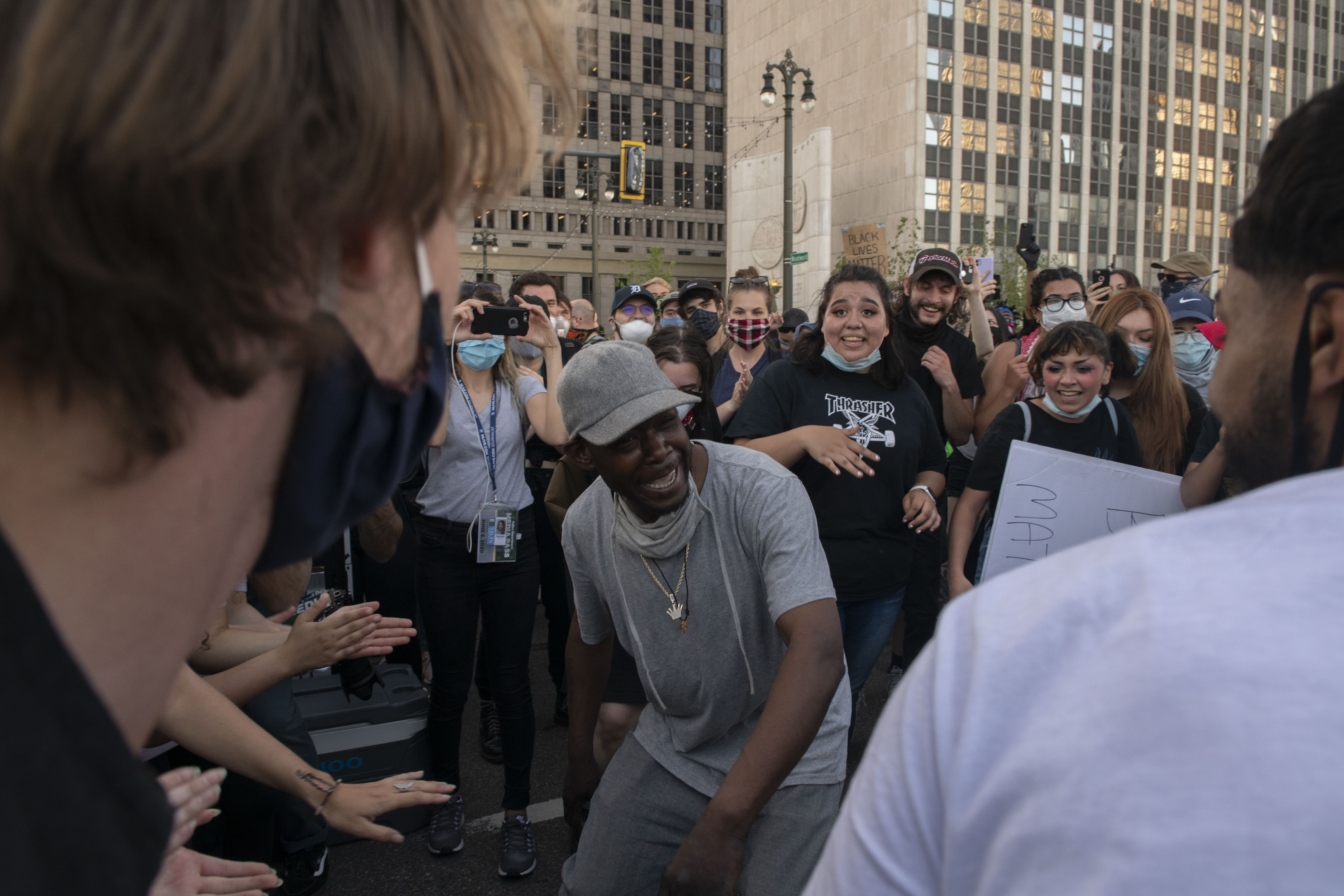 Nonviolent protesters march and dance in the city of Detroit - mlive.com