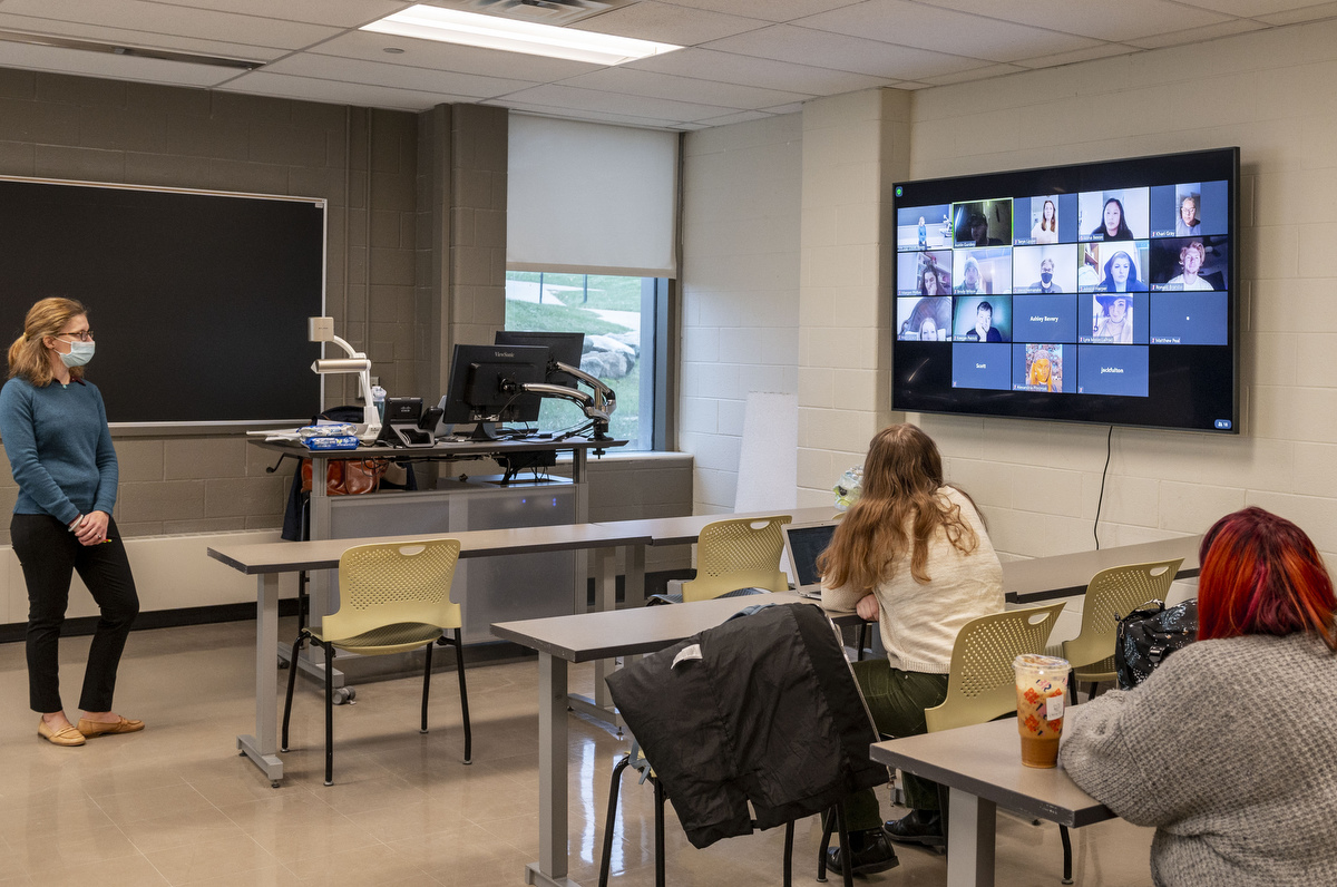 EMU history professor leads “HyFlex” class with in-person and remote ...