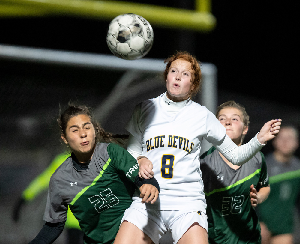 Trinity defeats Greencastle-Antrim 2-0 in girls high school soccer ...