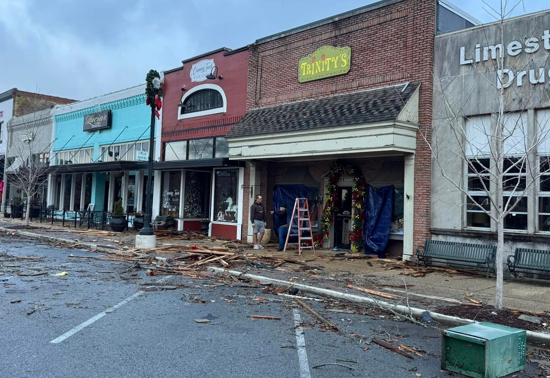 Storm damage in downtown Athens - al.com