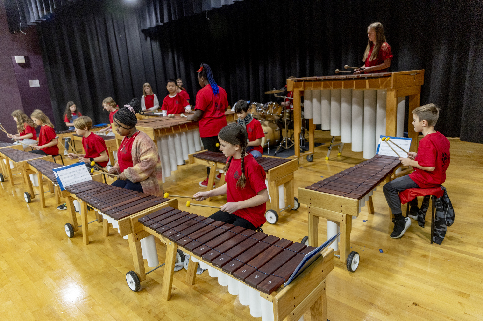 Grand Blanc schools provides unique marimba band class with handmade ...