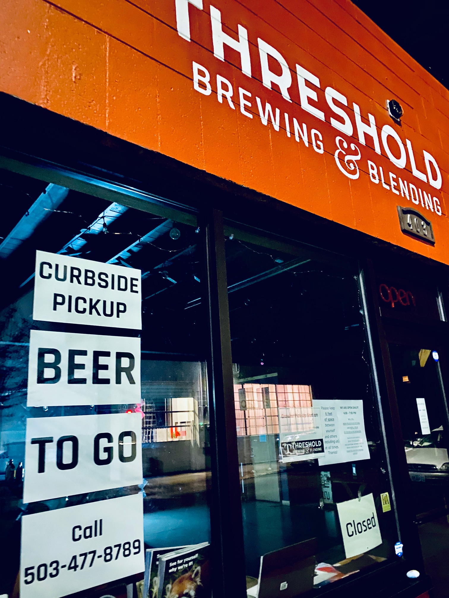 Threshold Brewing & Blending amid coronavirus - oregonlive.com