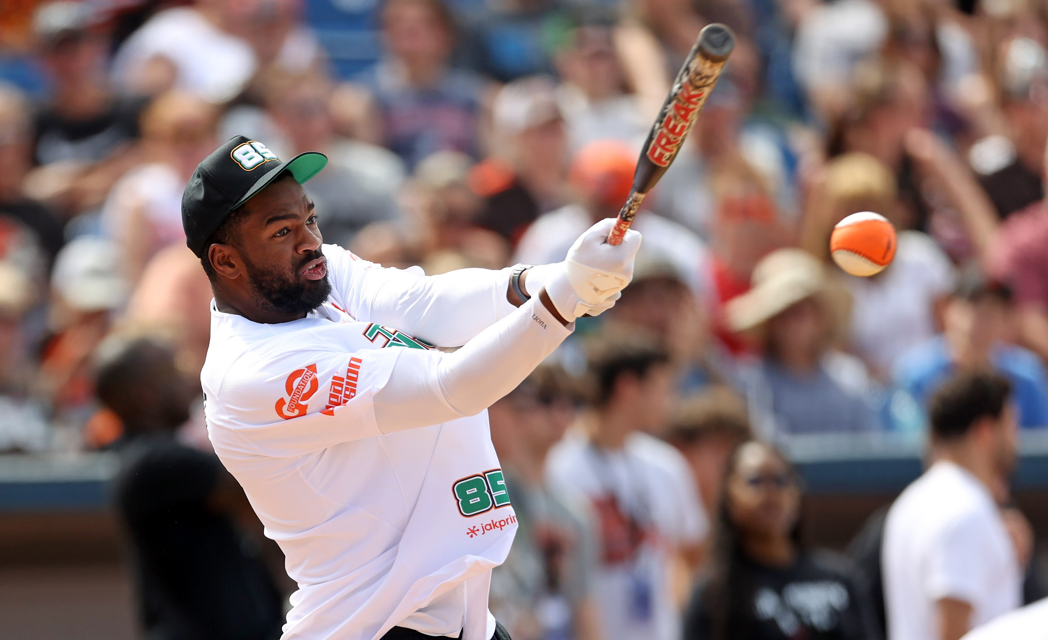 David Njoku celebrity softball game, June 8, 2024 - cleveland.com