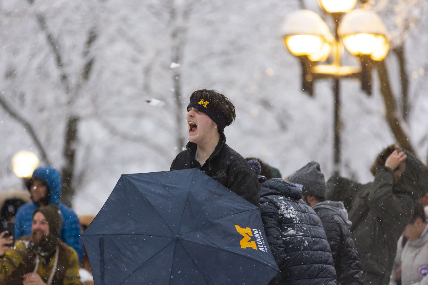 Scenes from a snowball fight at the University of Michigan Diag - mlive.com