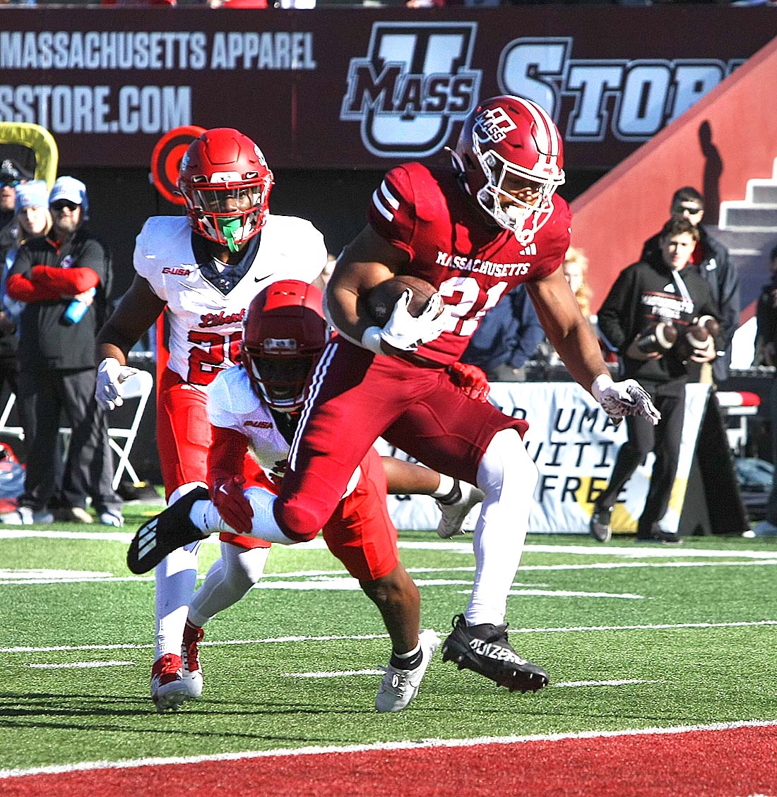 UMass Football vs Liberty on Military Appreciation Day on 11/16/24 ...