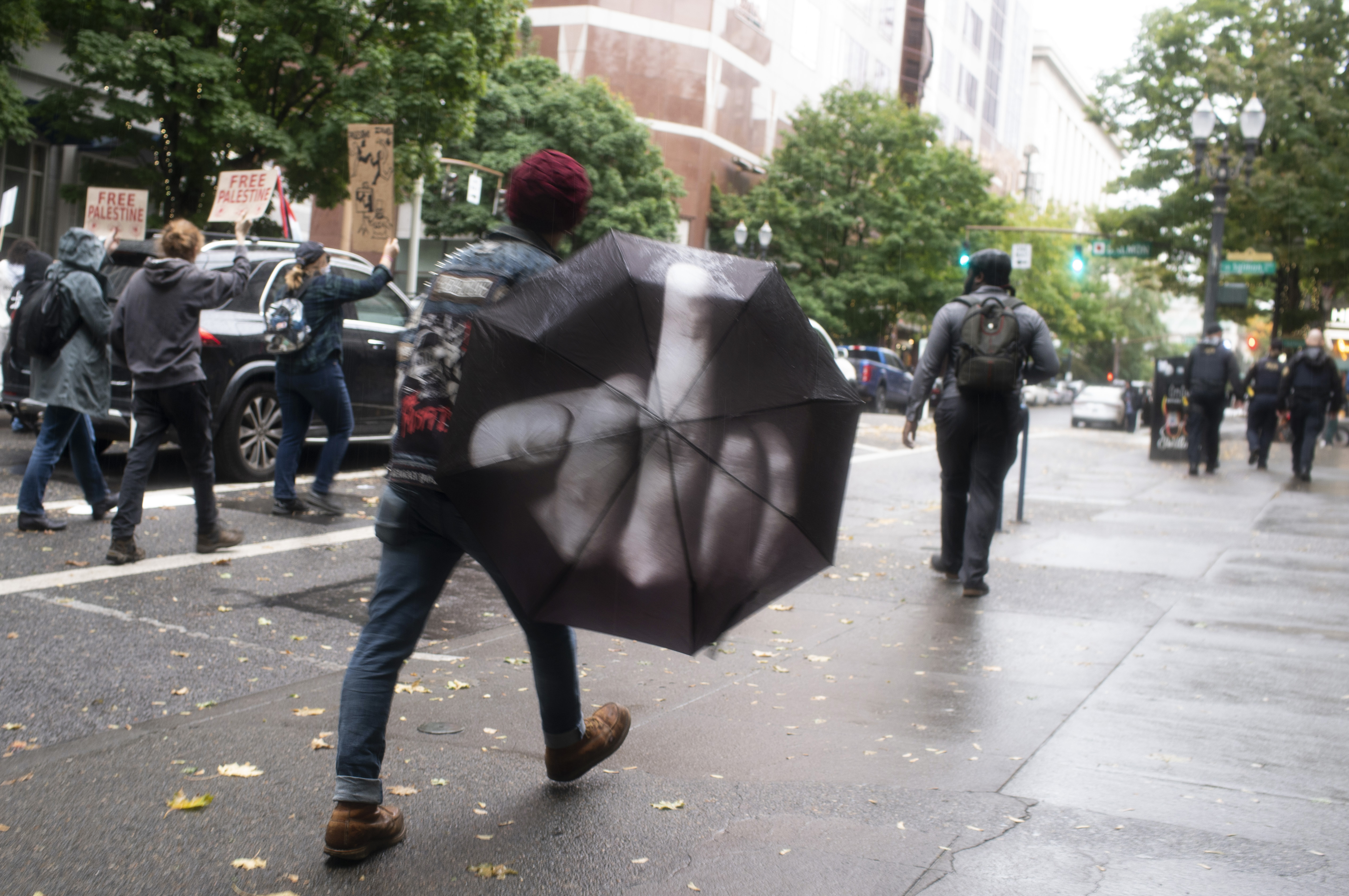 Hundreds gather for Palestine demonstration in downtown Portland ...
