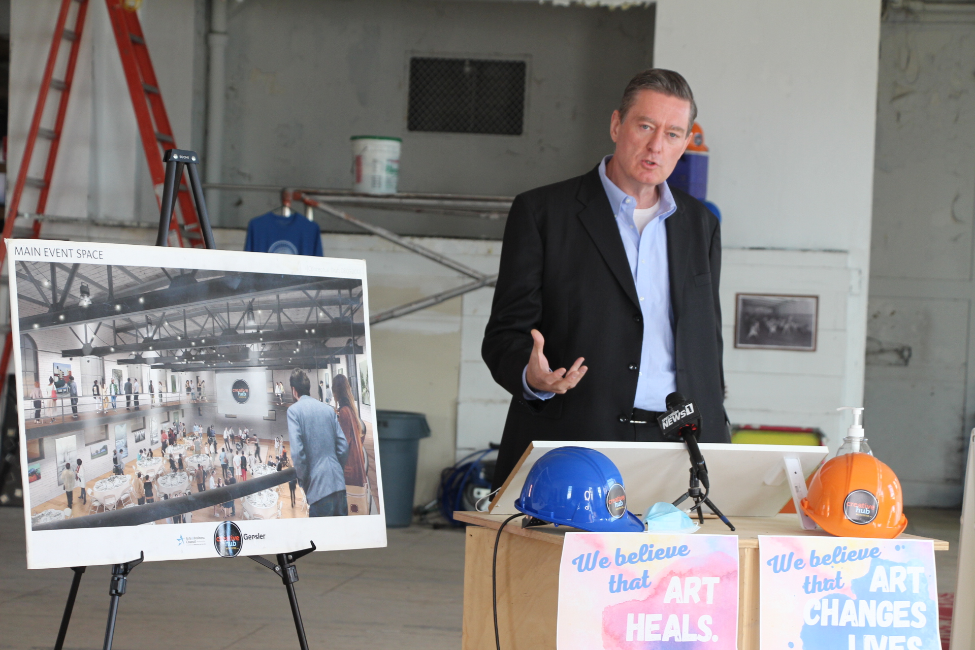 A look inside the renovation at Creative Hub Community Arts Center ...