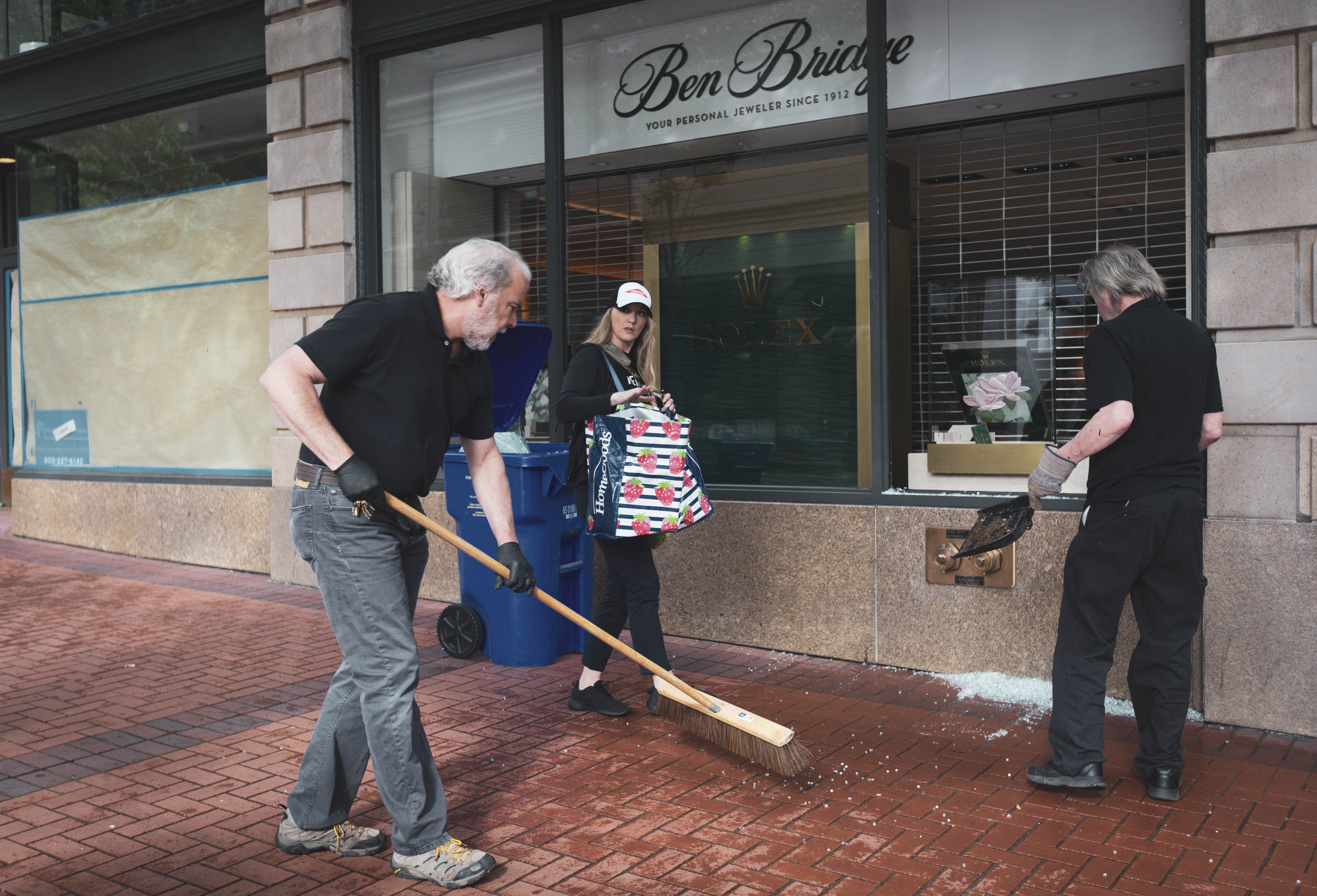 Aftermath of protests in Portland over death of George Floyd ...
