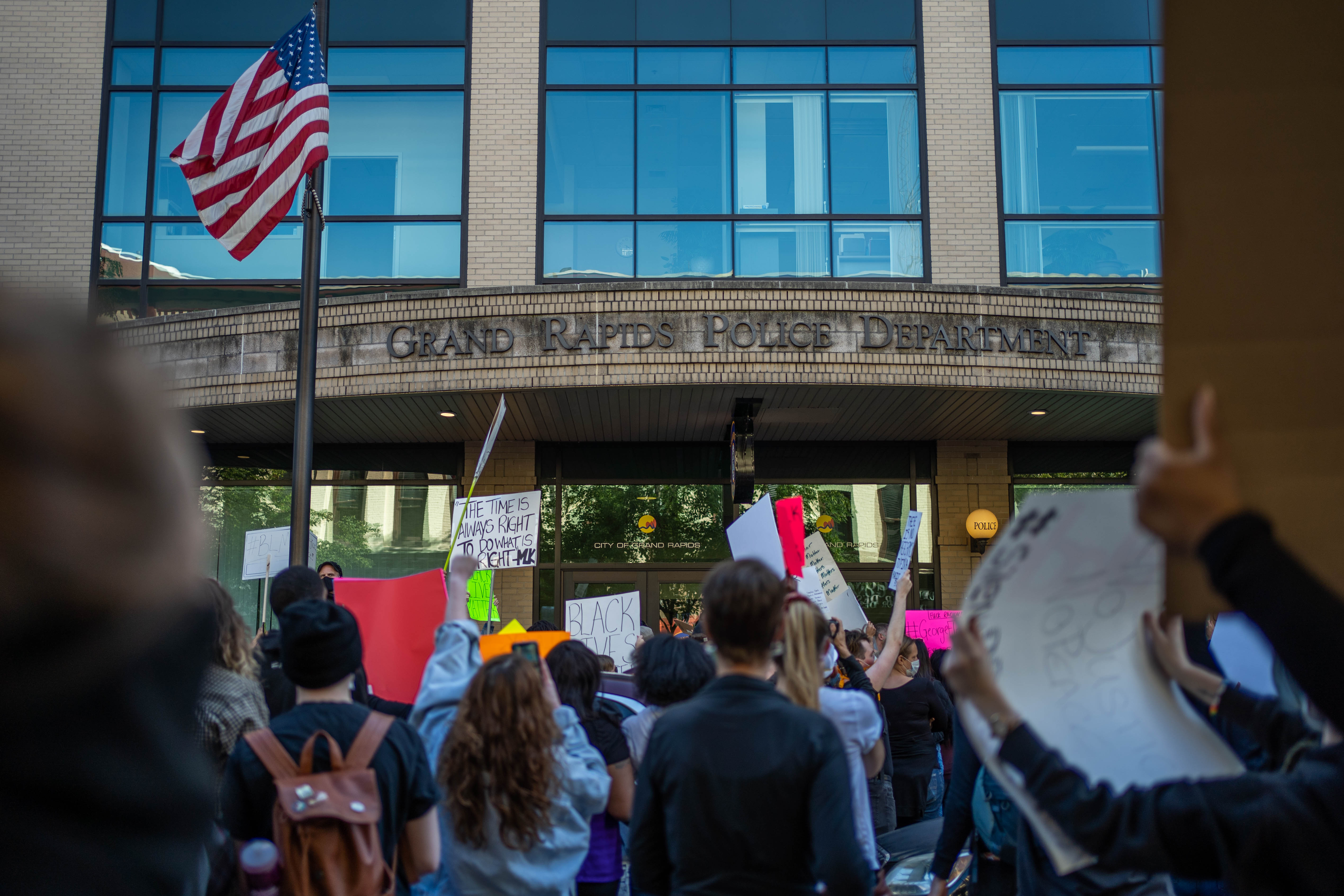 Photos from protest against police brutality in Grand Rapids - mlive.com