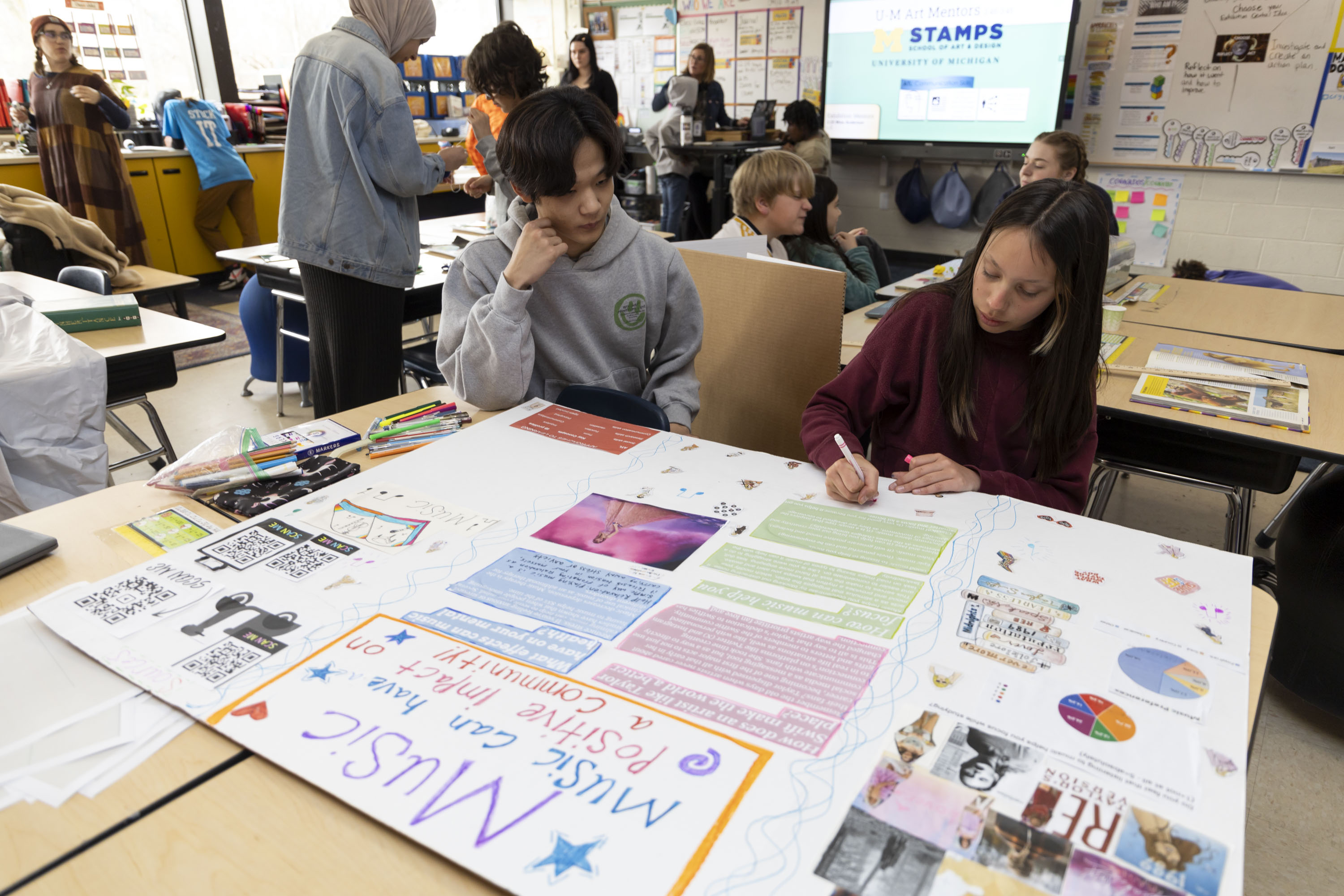U of M and Ypsi Elementary students collaborate together on art ...