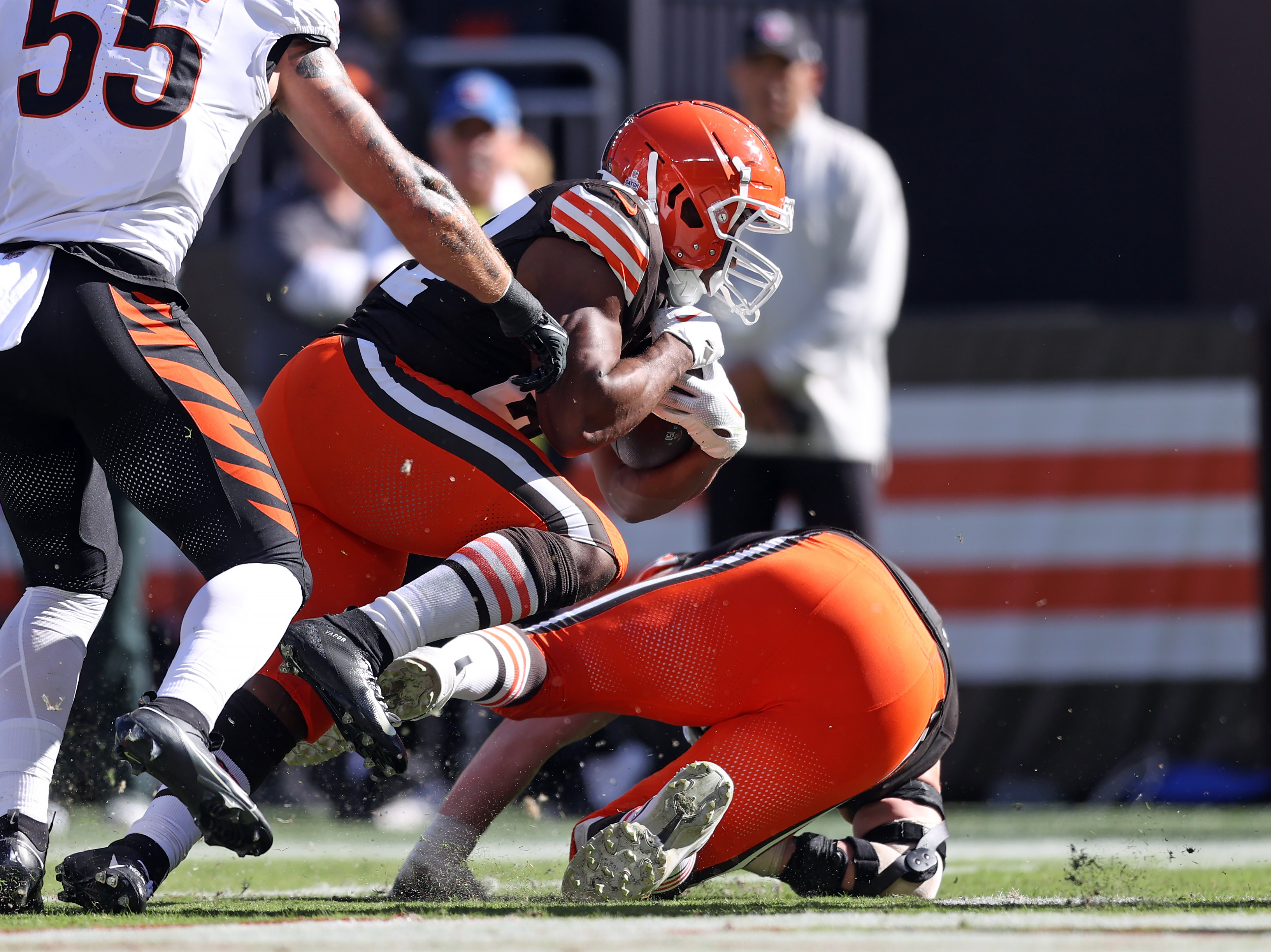 Cleveland Browns running back Nick Chubb vs. the Cincinnati Bengals ...