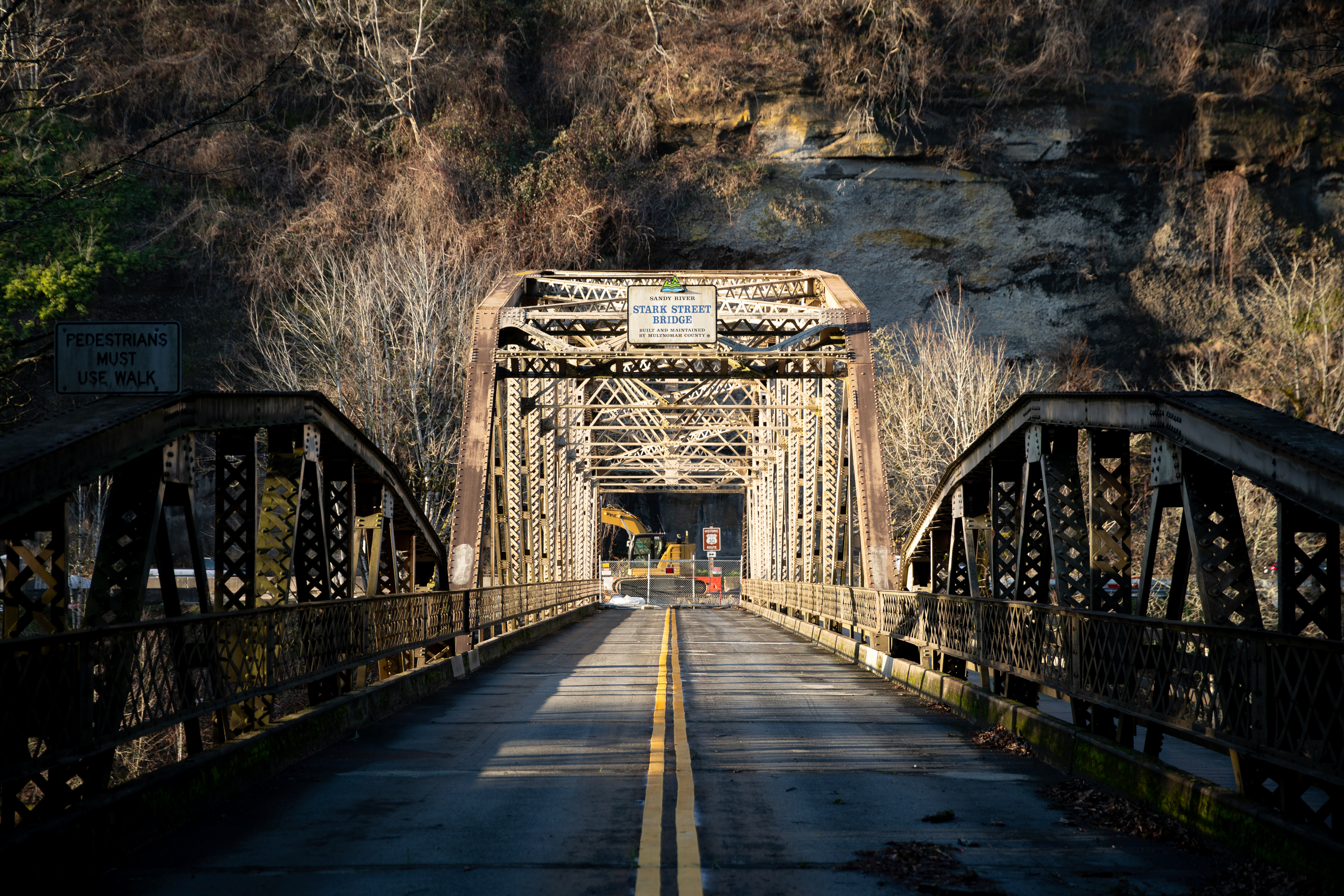 The Troutdale Stark Street Bridge under construction in 2025 ...