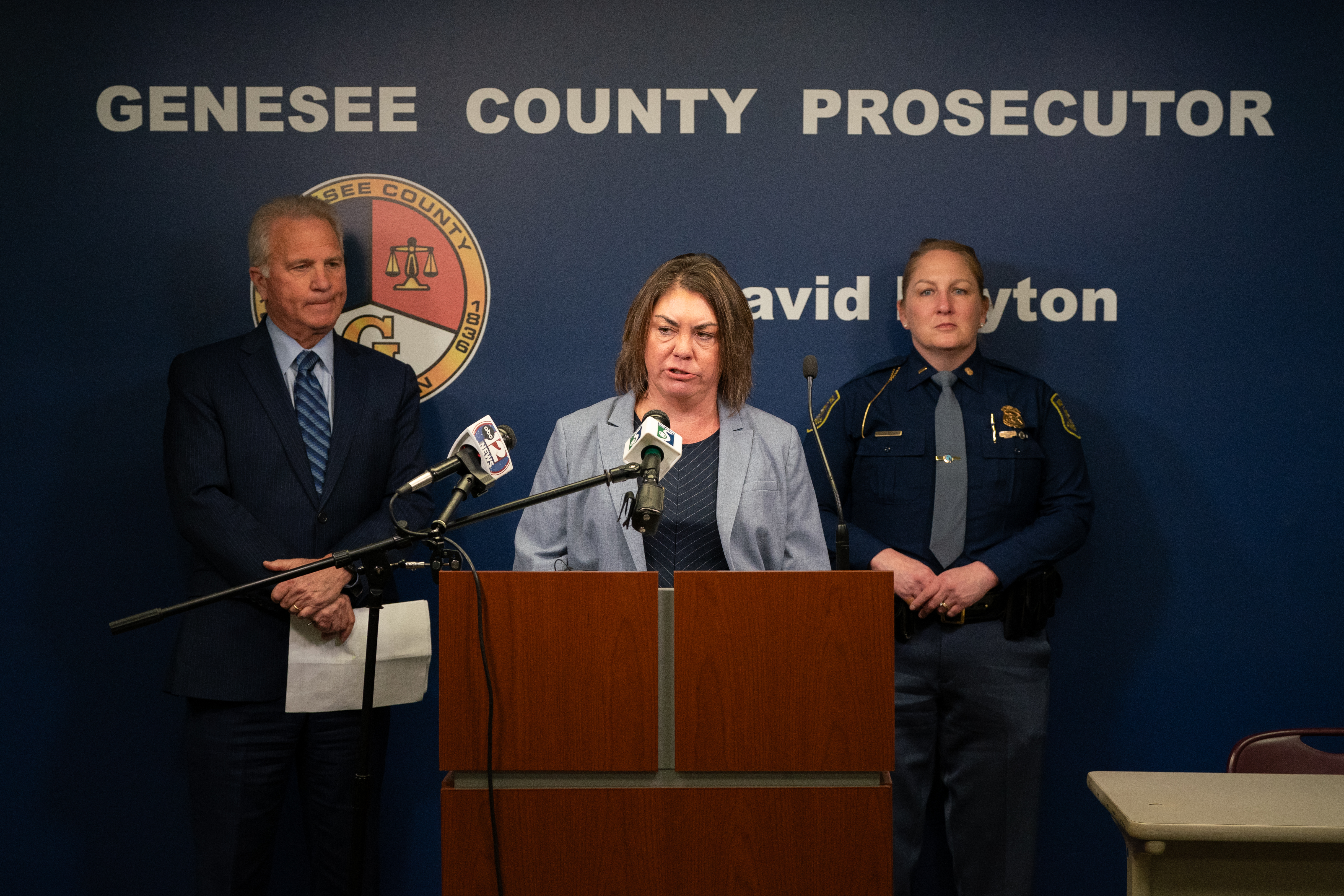 Press conference to announce criminal charges filed against a Flint ...